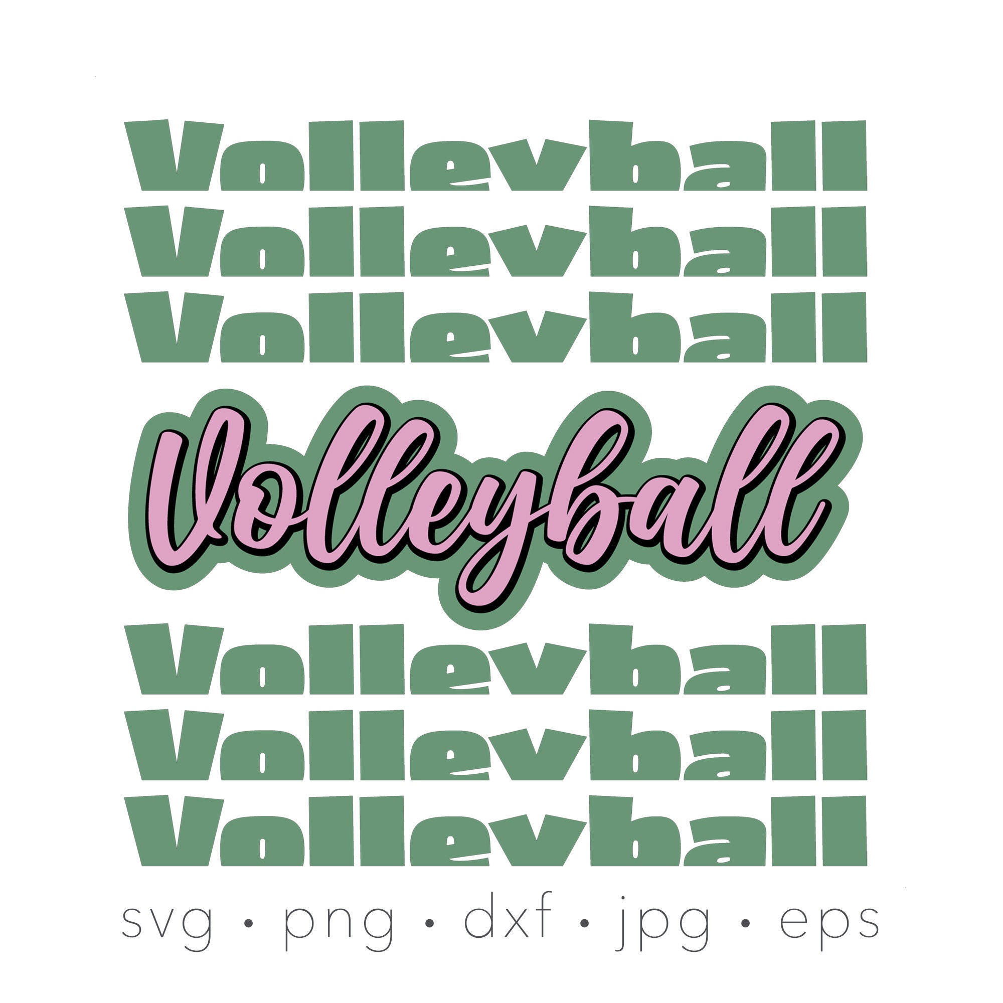 Volleyball Svg Volleyball Text Png Clipart Vector Art - Etsy