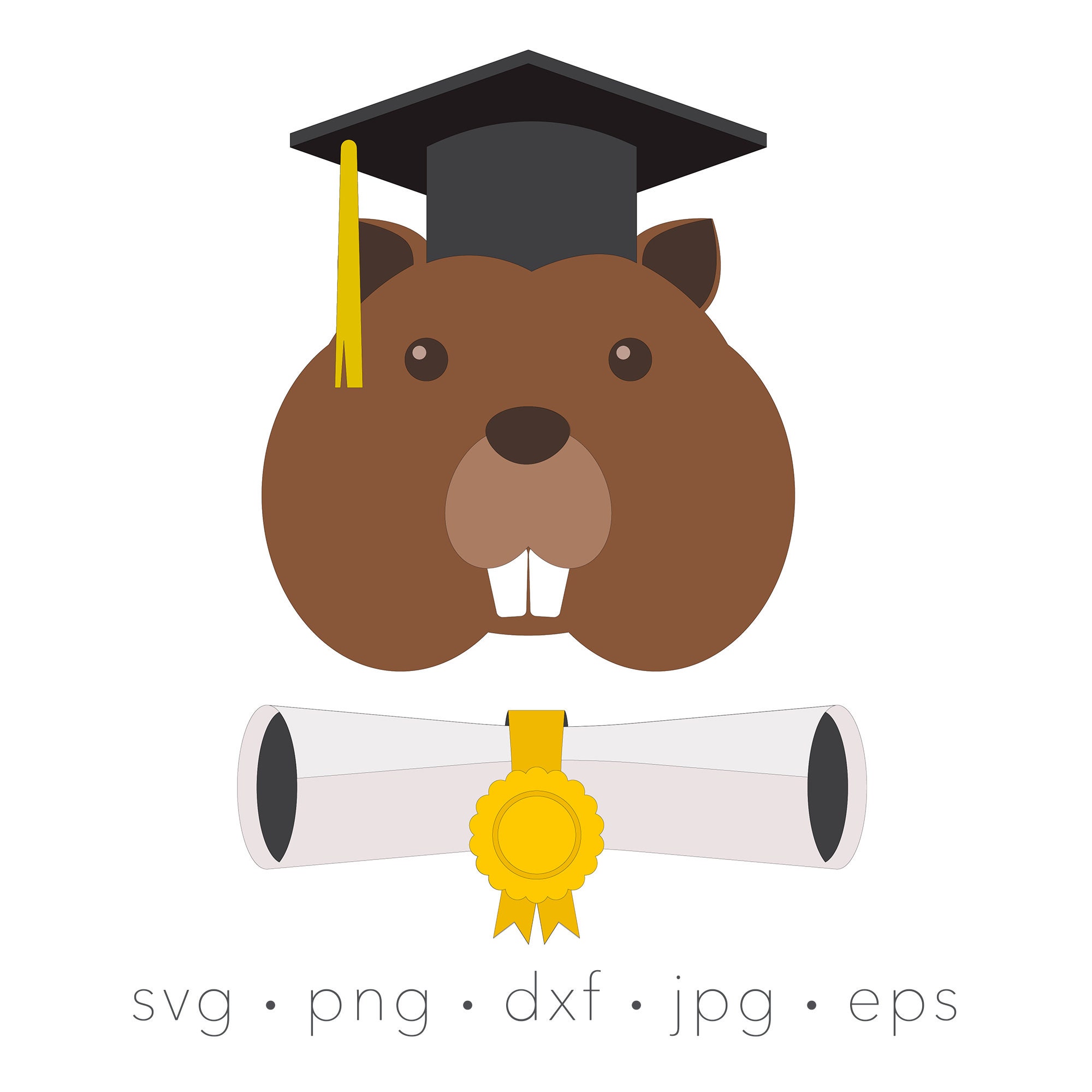 Graduation Svg Beaver, Beaver, Beaver Png, Graduation Cap Svg, Laser ...
