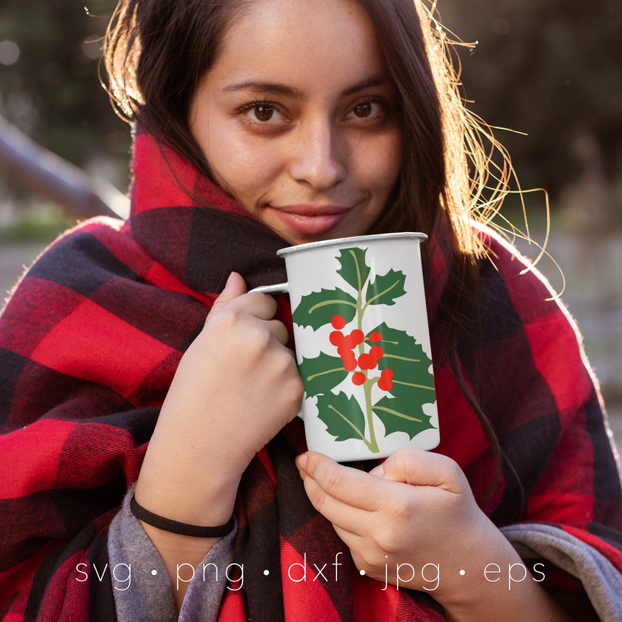 Holly Svg, December Birth Flower Svg, Layered Holly Svg, Christmas ...