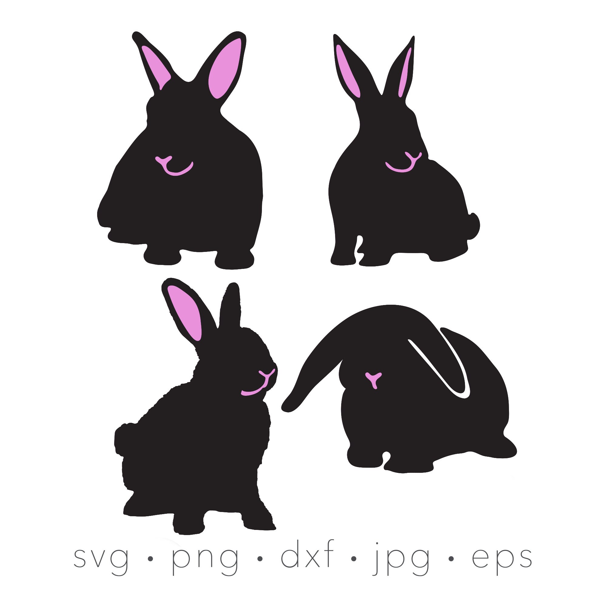 Bunny SVG, Easter Bunny Svg, Bunny Svg Bundle, Spring Svg Bunny Bundle ...