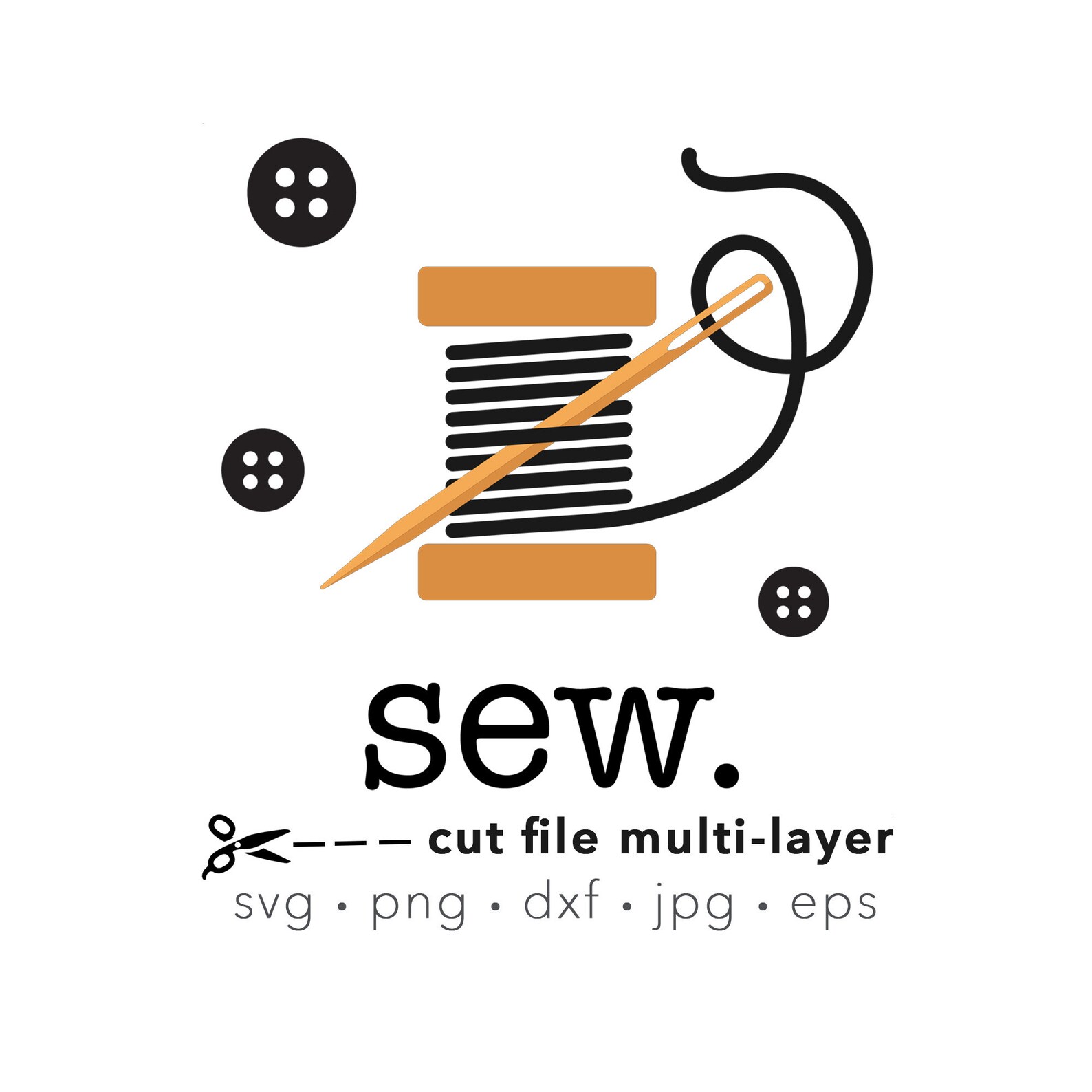 Sewing Svg, Cute Sewing Saying Png, Needle and Thread Clipart ...