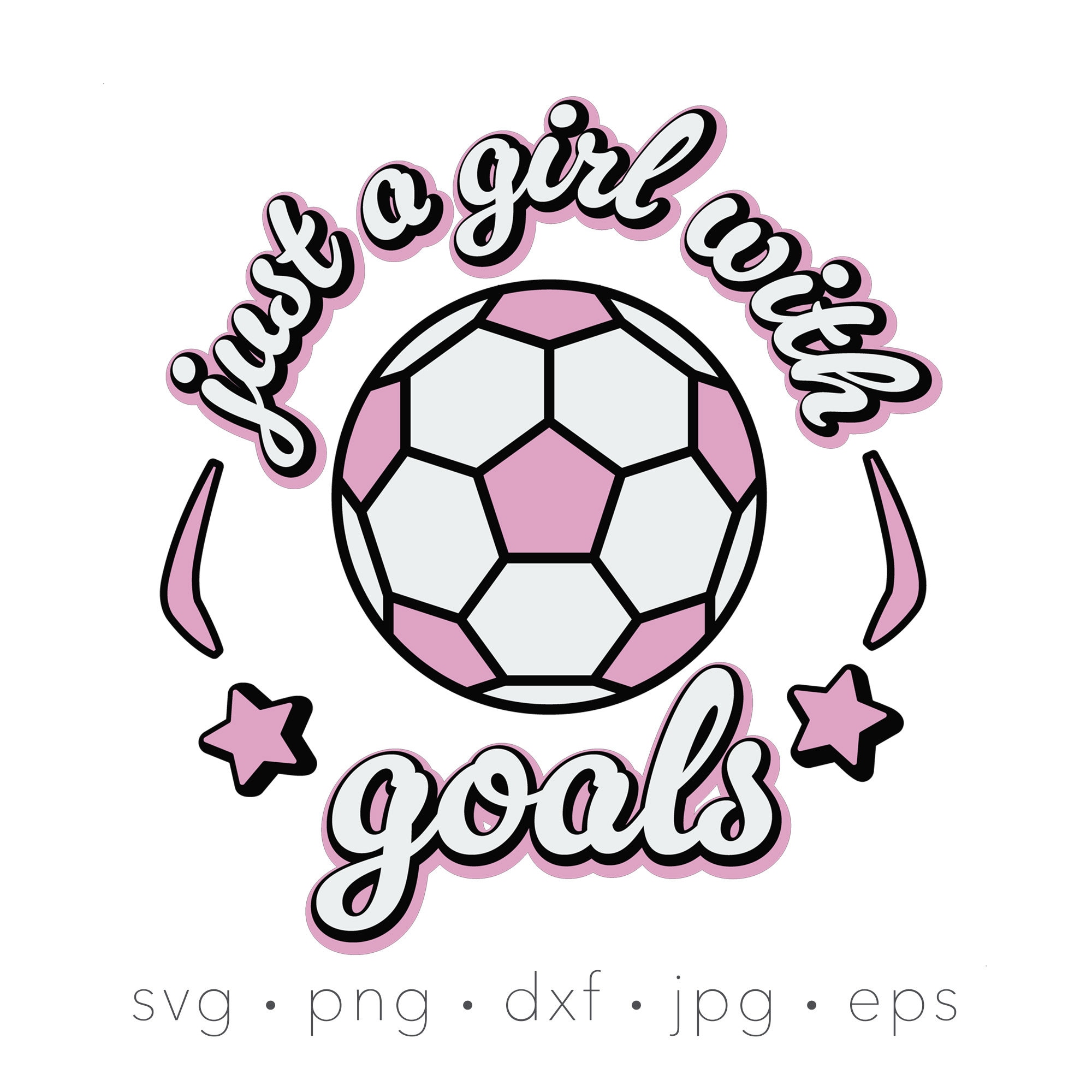Soccer Svg, Pink Soccer Ball Svg, Girl Goals Soccer Ball, Sports ...