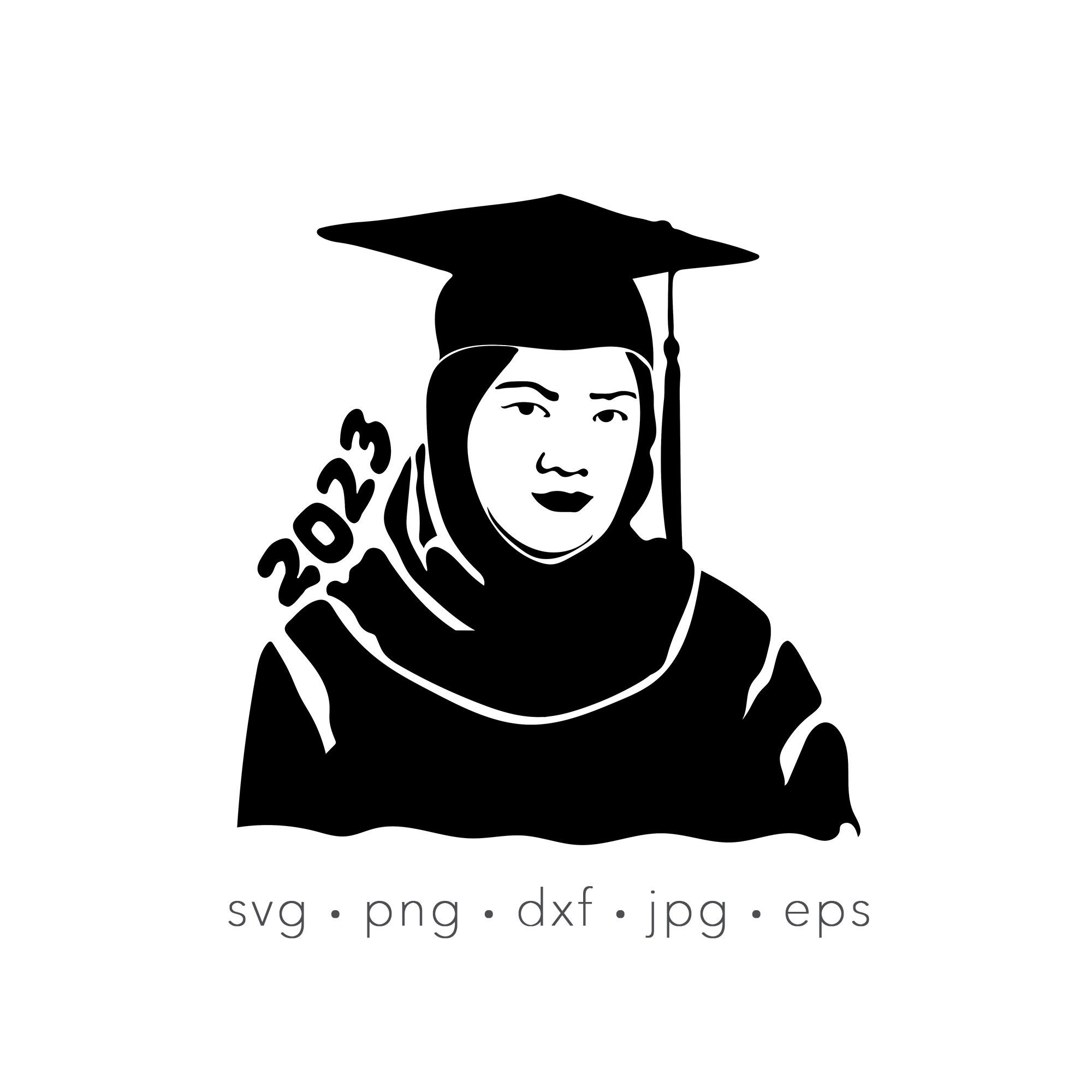 Hijab Graduation 2023 Svg, Muslim Graduation Svg, Hijab Png, Hijab Clip ...