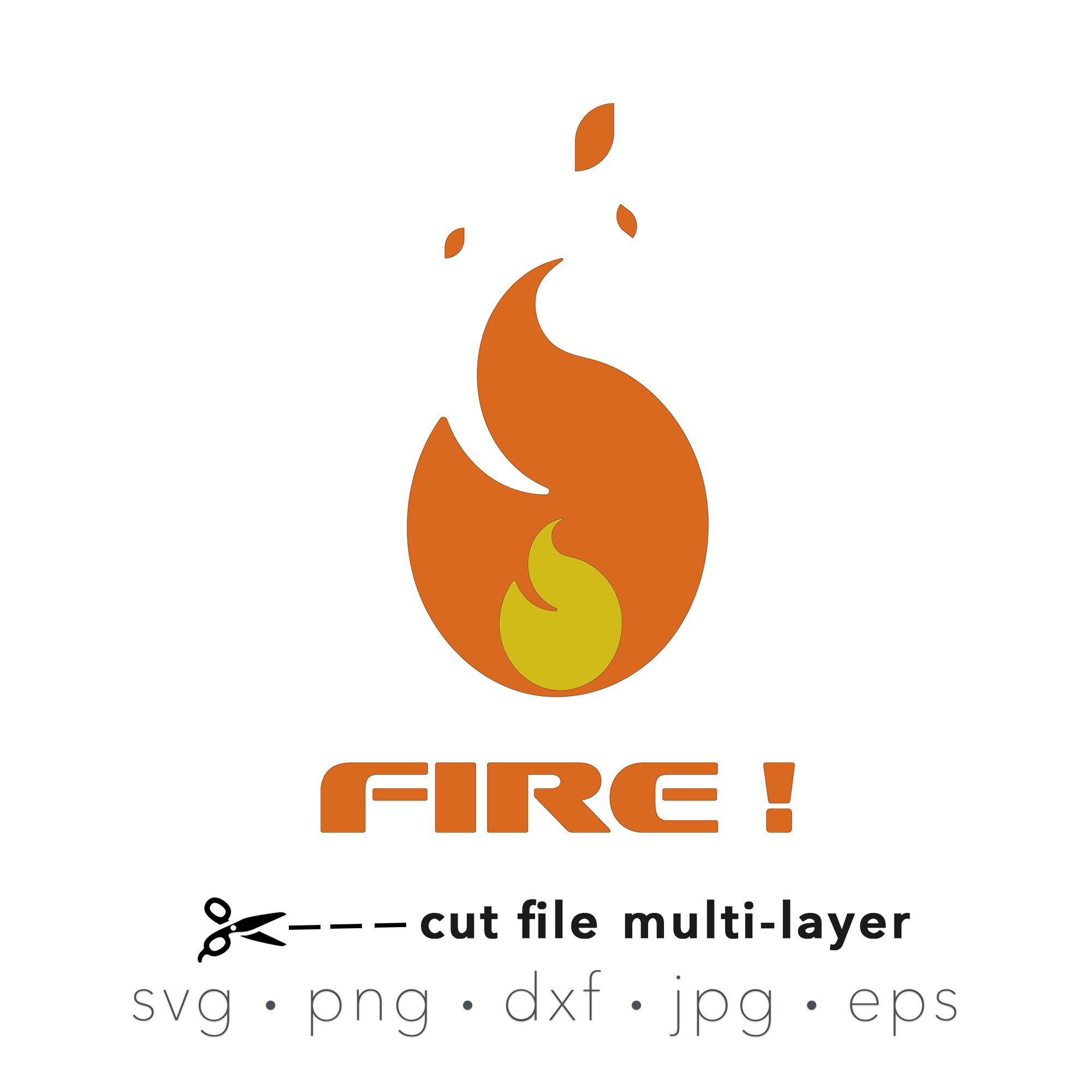 Fire SVG, Flames Svg, Flames Png, Layered Digital Cut File for ...
