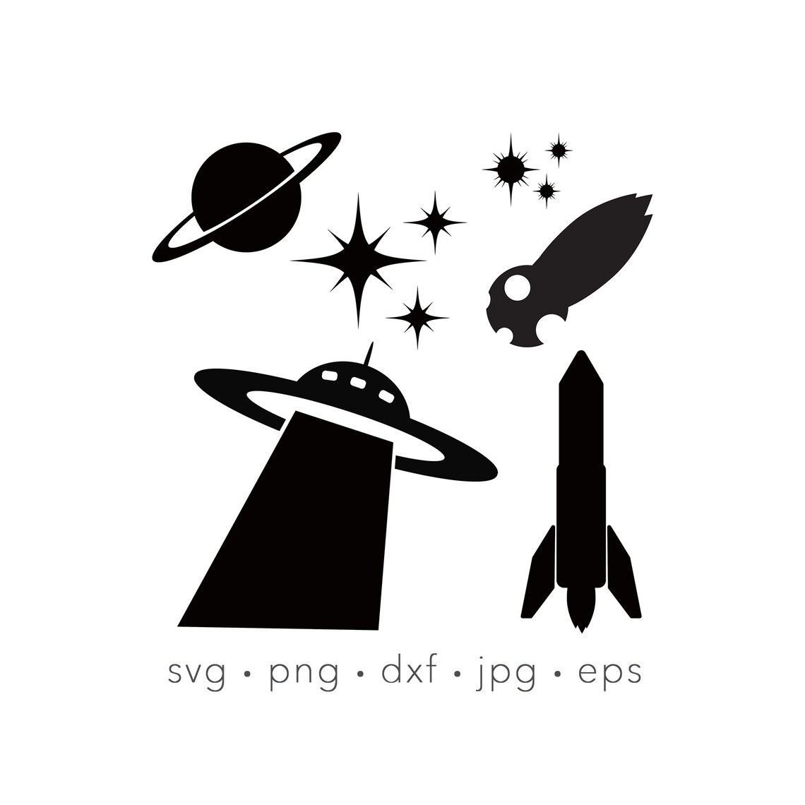 Space Svg, Rocket, Celestial Svg Bundle Vector Wall Art, Galaxy Planet ...