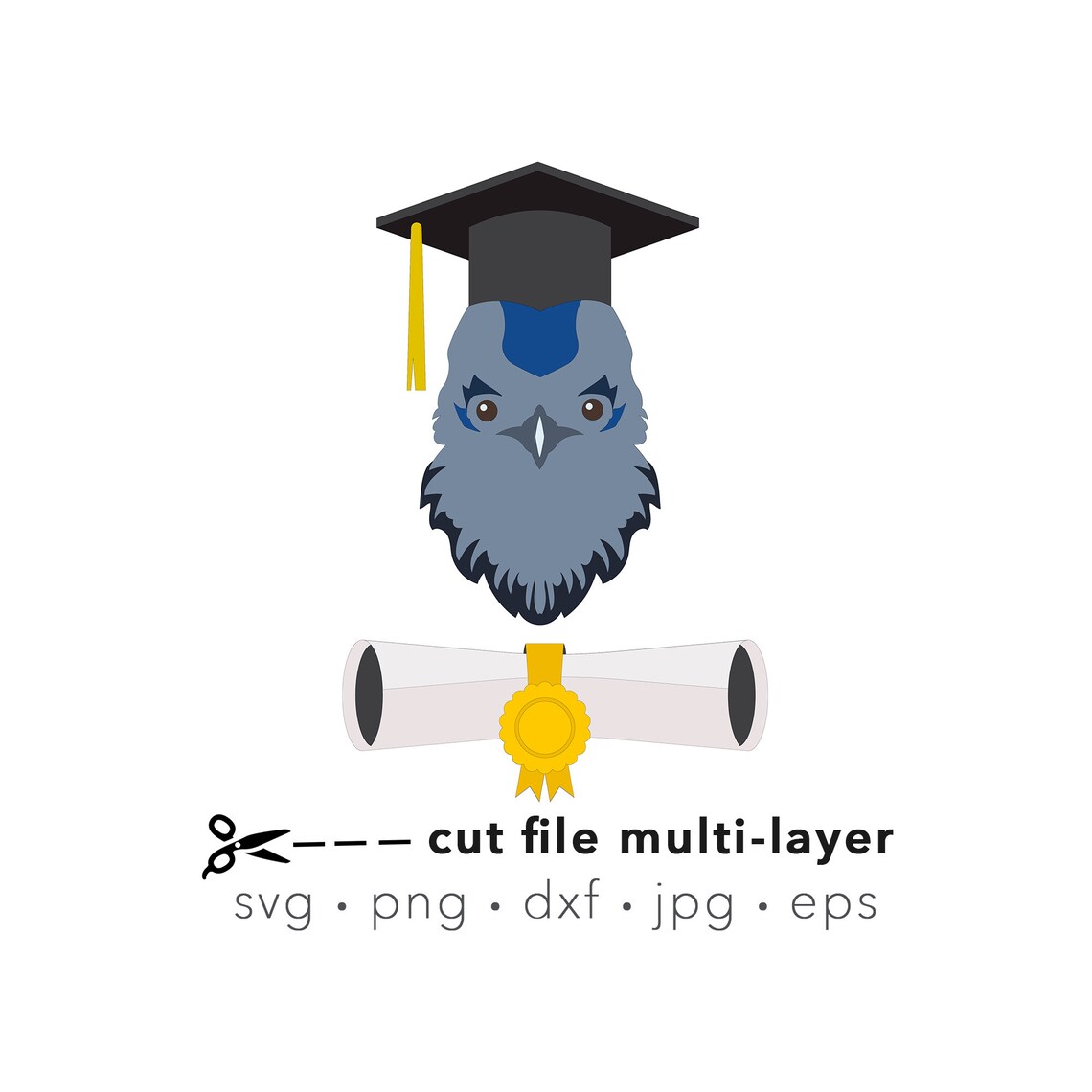 Graduation Svg Blue Jay, Bird Svg, Blue Jay Png, Graduation Cap Svg ...