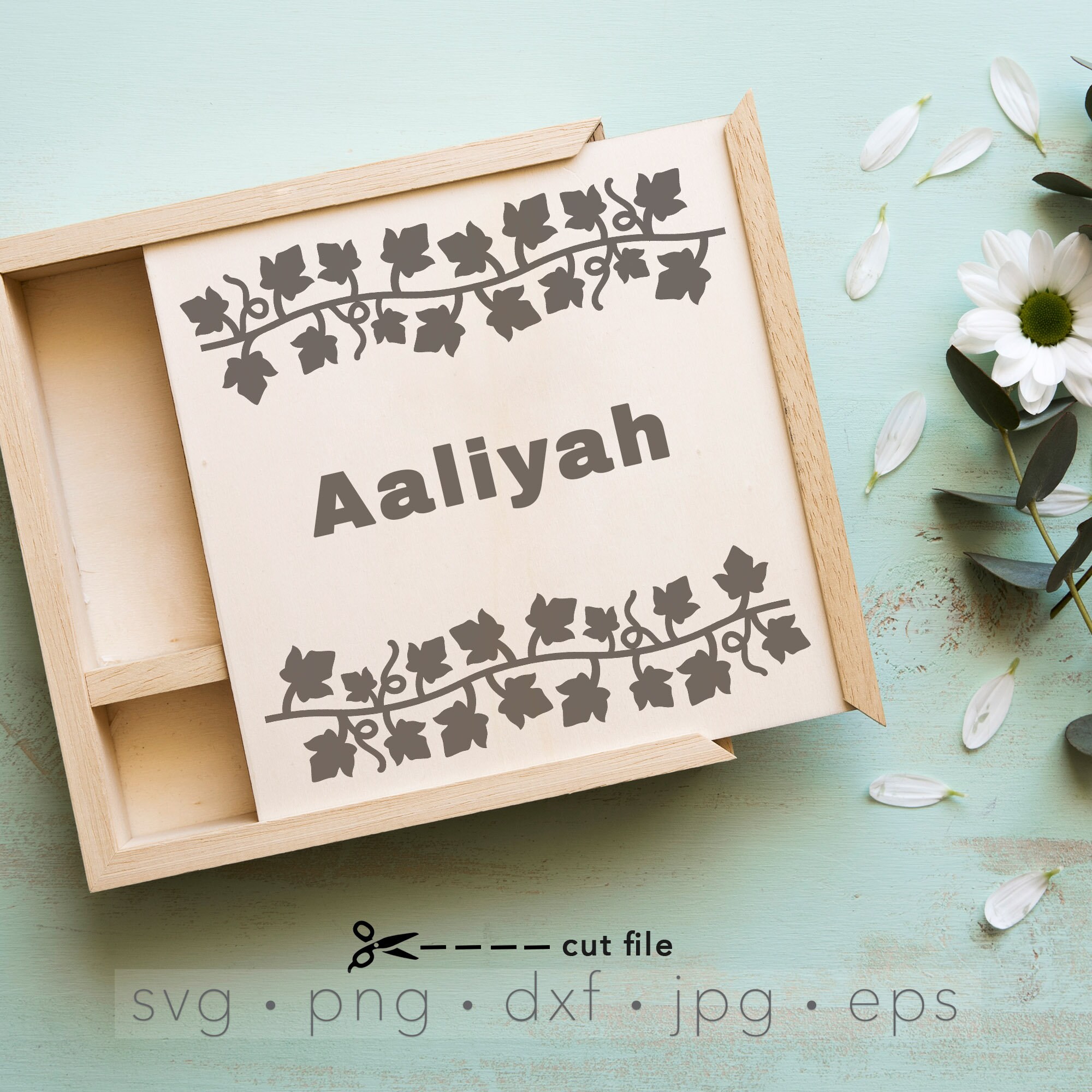 Ivy Leaf Bundle SVG, Ivy Leaves Svg, Pink and Green Sorority Png ...