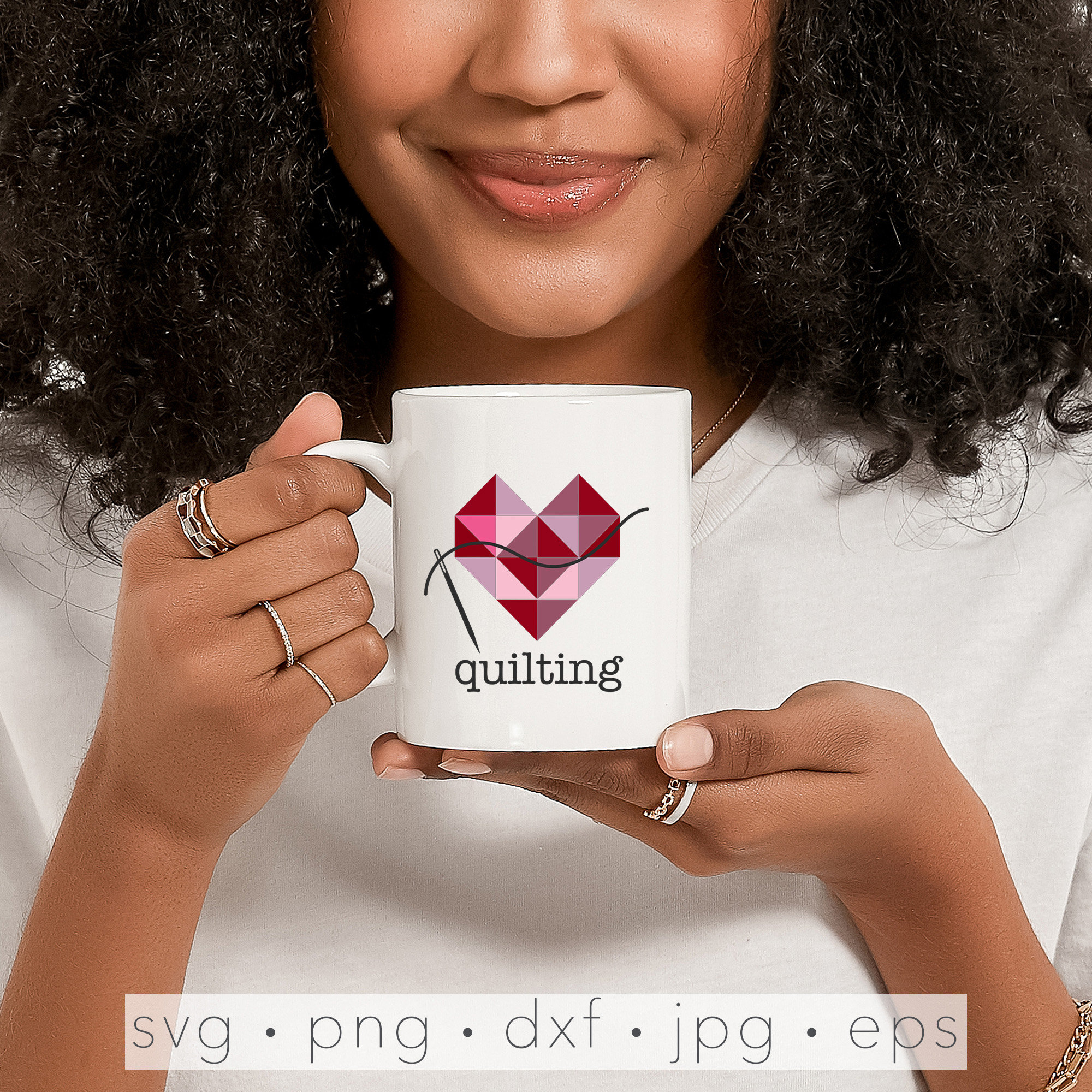 Quilting Svg, Quilter's Gift, Quilting Squares Heart Svg. Silhouette ...