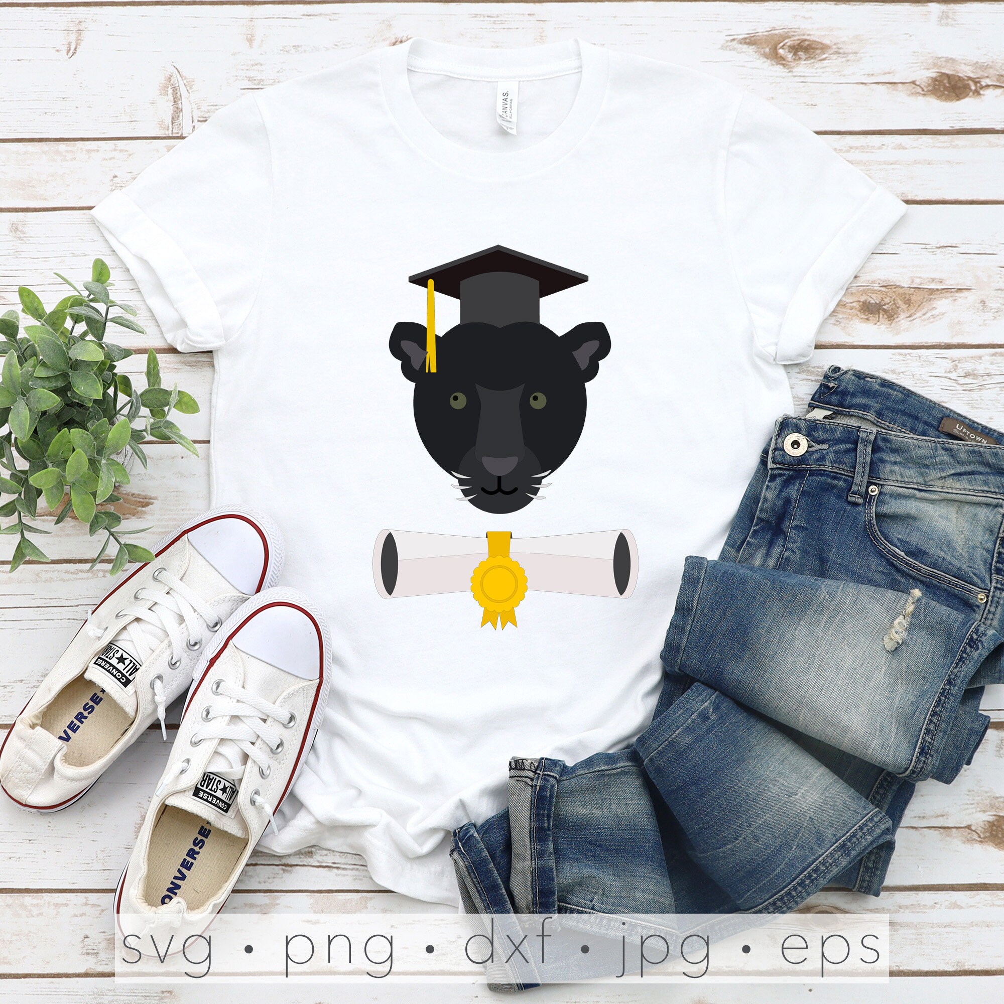 Graduation Svg Panther, Panther, Panther Png, Panther Svg, Graduate ...