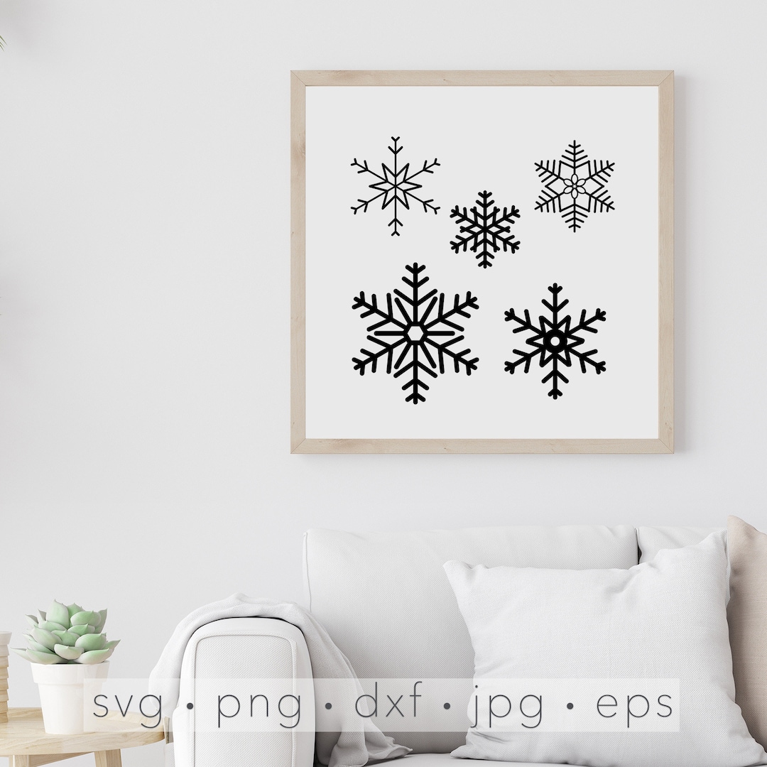 Snowflake Bundle Svg, Winter Clipart, Winter Wonderland Clipart, Laser ...