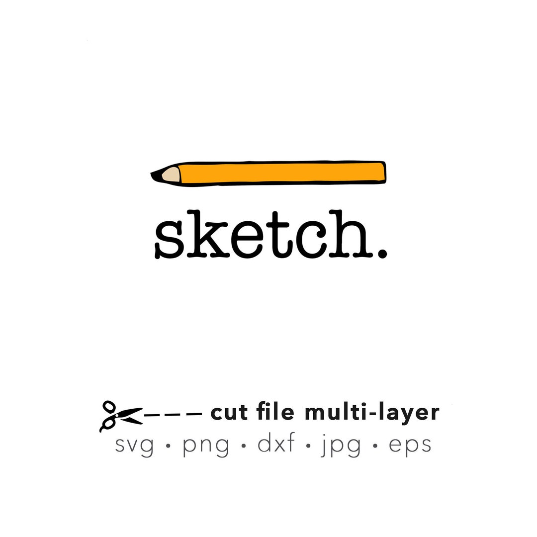 Artist Pencil, Illustrator, Sketch Multi-layered Svg Digital Cut File ...