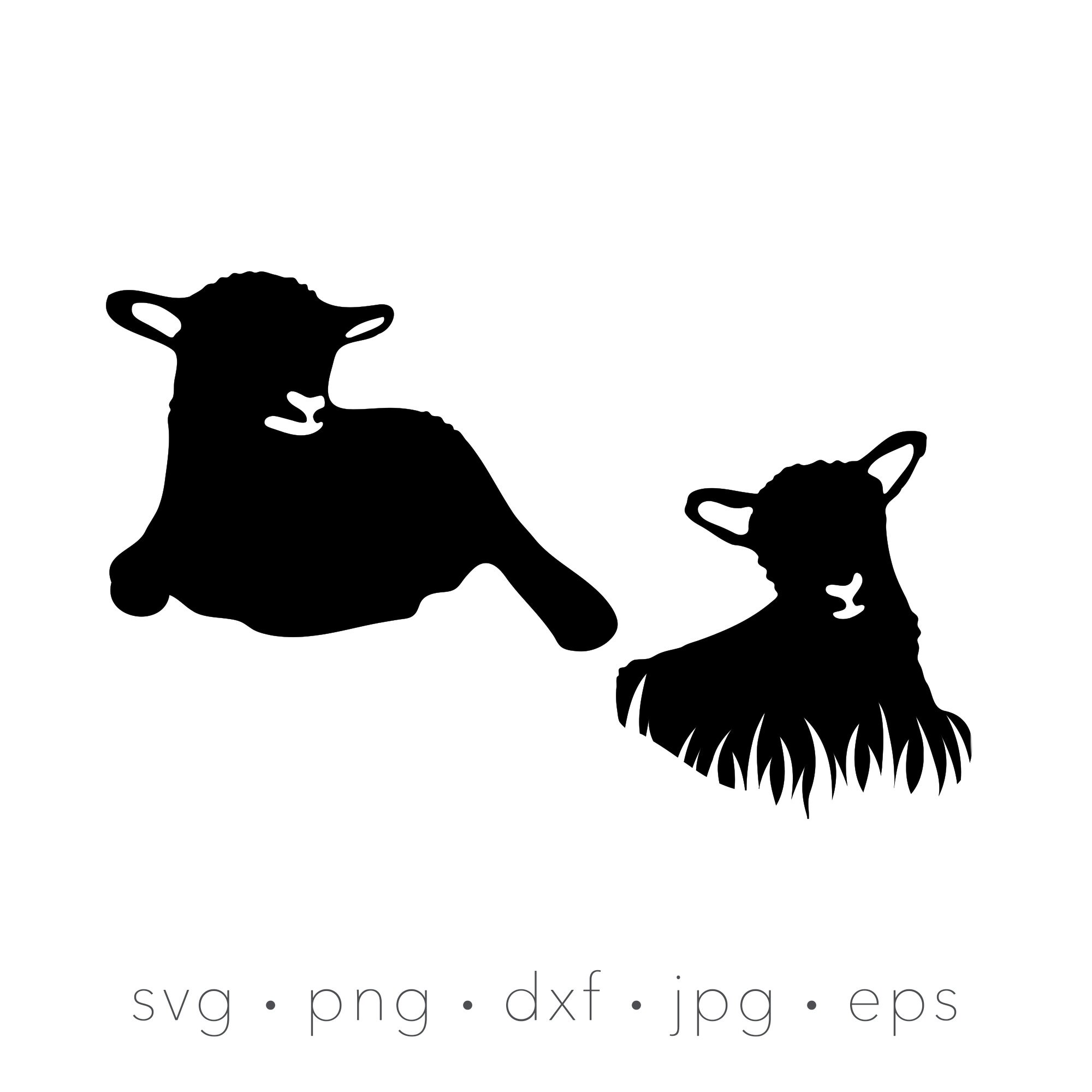 LAMB SILHOUETTE SVG Bundle, Baby Farm Animal Svg, Sheep Svg, Baby Lamb ...