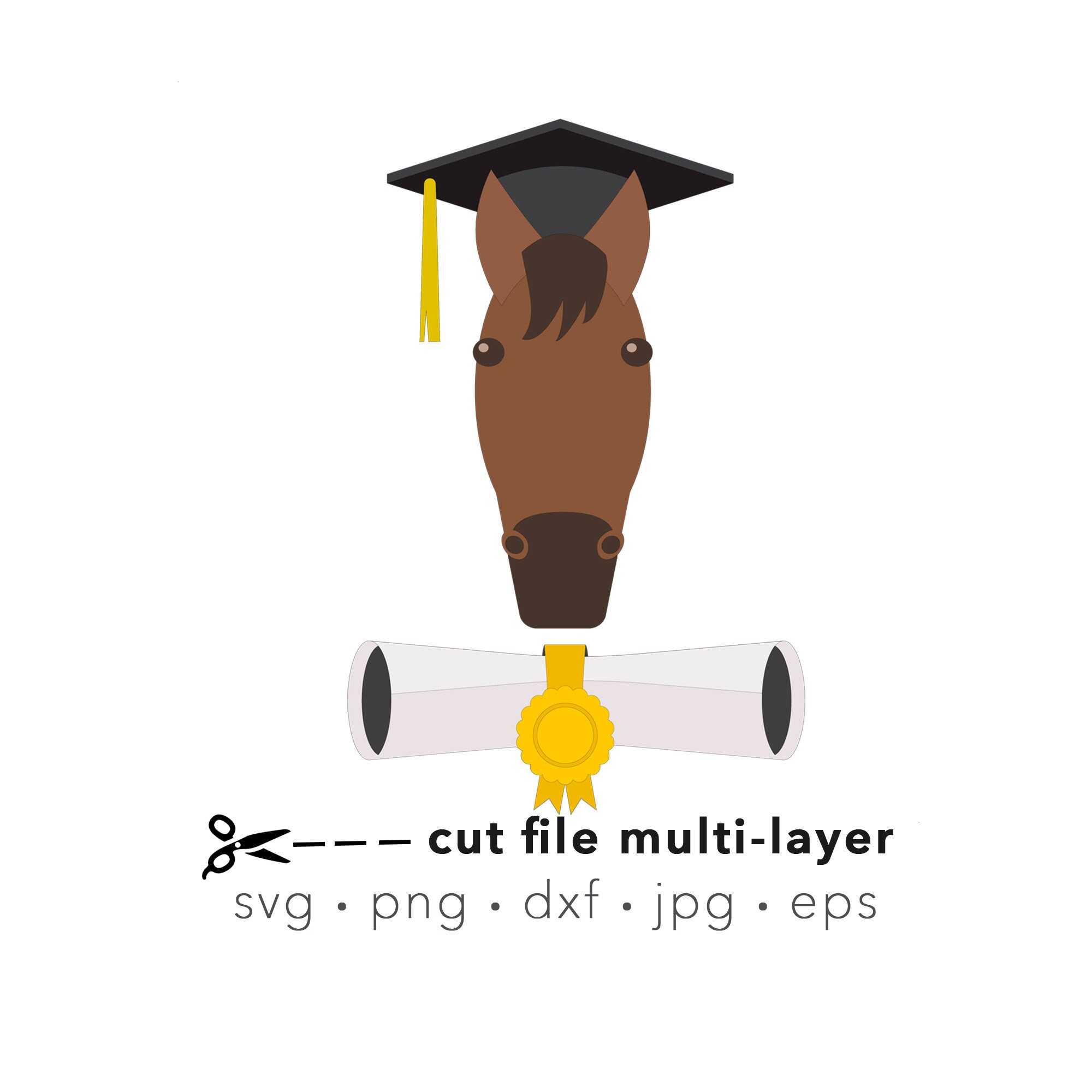 Graduation Svg Horse, Horse Svg, Horse Png, Mustang Svg, Cut File ...