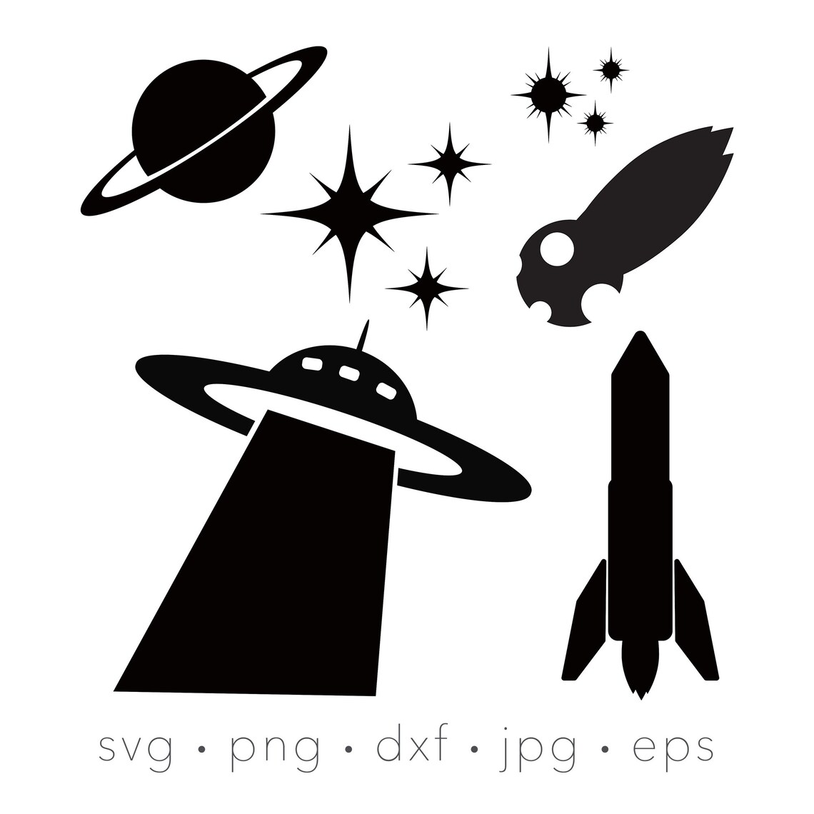 Space Svg, Rocket, Celestial Svg Bundle Vector Wall Art, Galaxy Planet ...