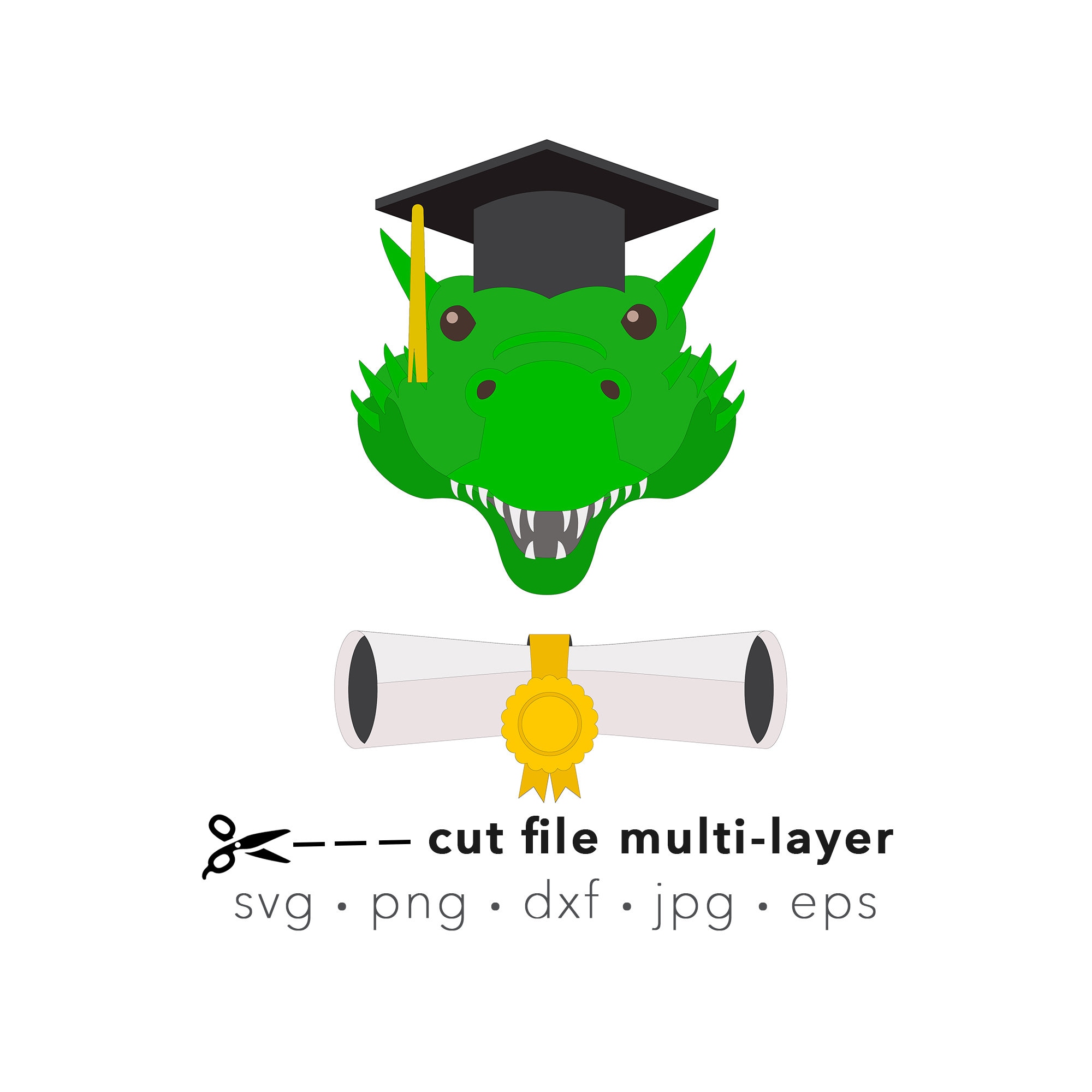 Graduation Svg Dragon, Dragon Svg, Dragon Png, Graduation Cap Svg ...