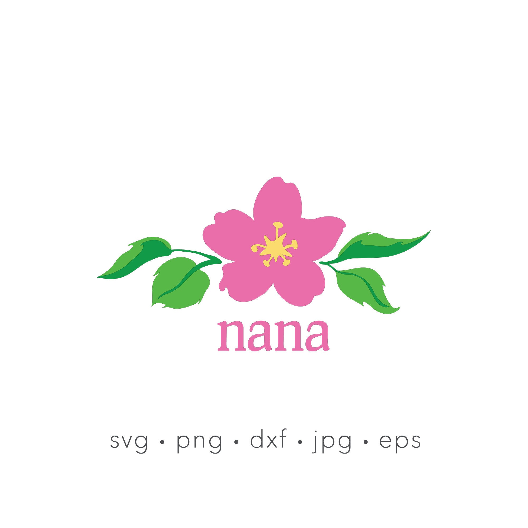 Cherry Blossom Svg, Nana Svg, Mothers Day Svg, Bright Pink Cherry ...