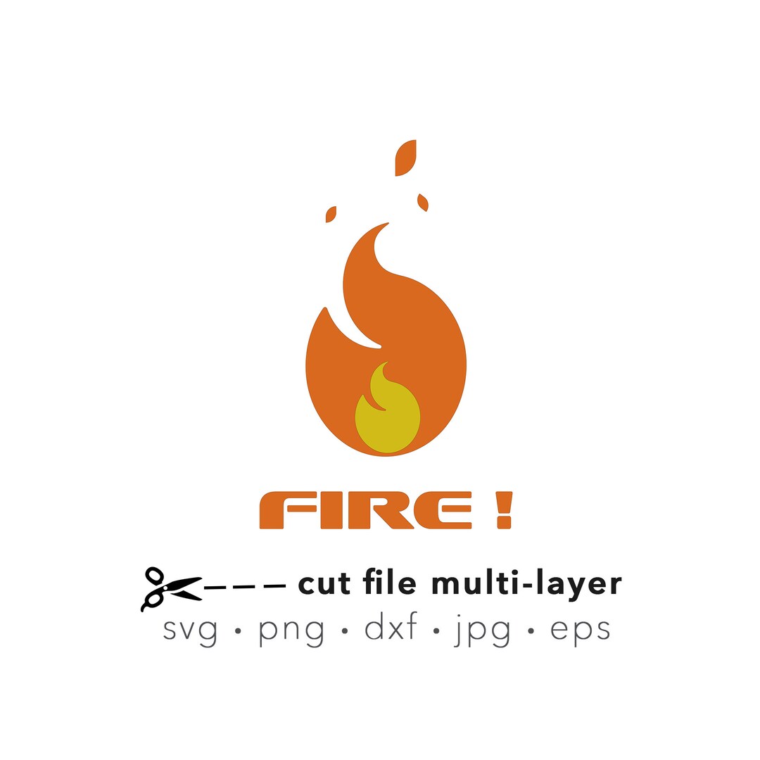 Fire SVG, Flames Svg, Flames Png, Layered Digital Cut File for ...