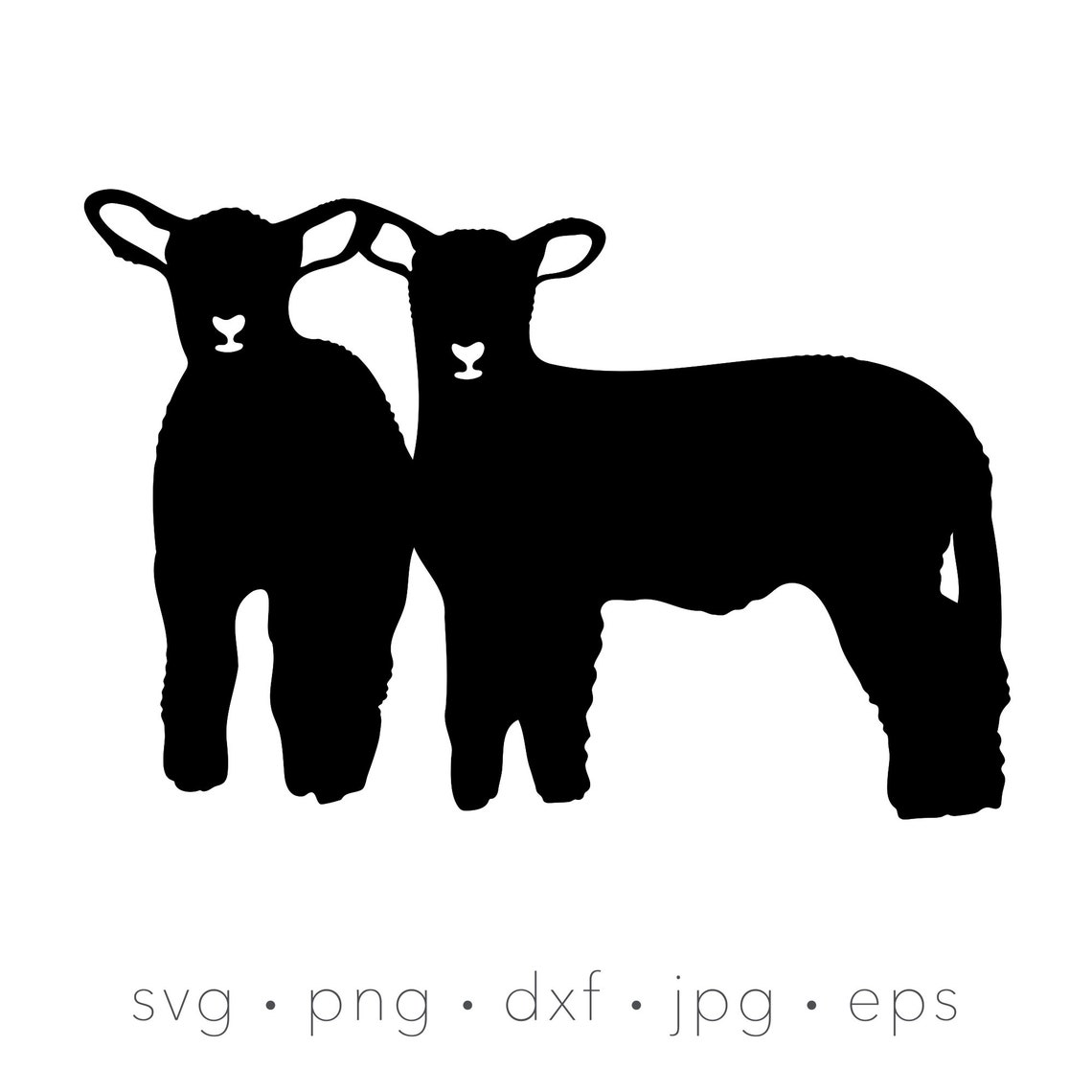 LAMB SILHOUETTE SVG Bundle, Baby Farm Animal Svg, Sheep Svg, Baby Lamb ...