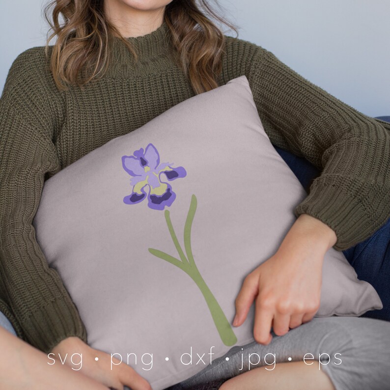 February Birth Flower Svg Iris Birth Month Flower Svg - Etsy