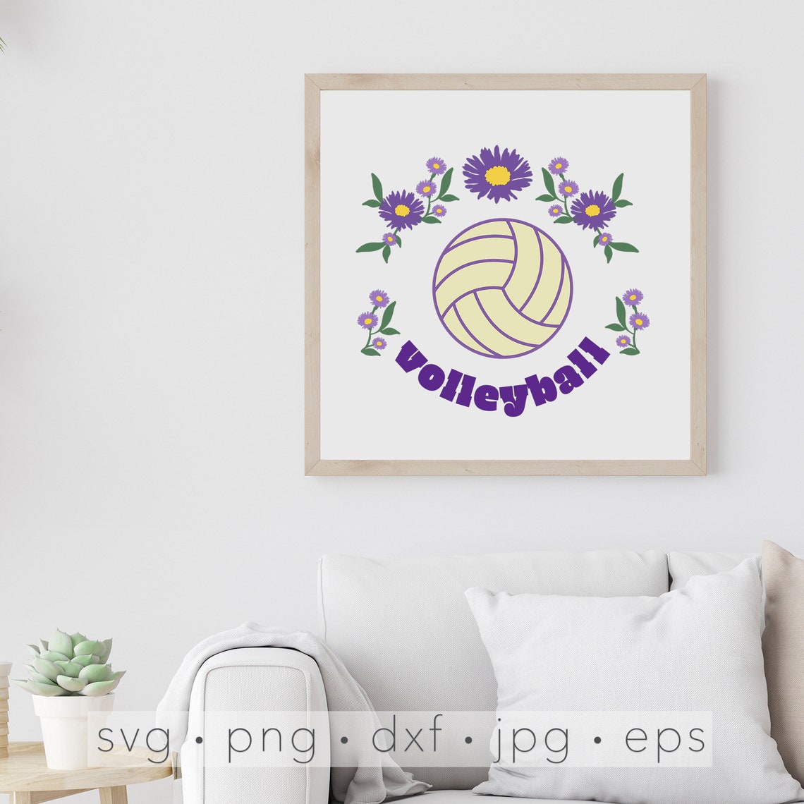 Volleyball Svg, Volleyball Flowers Png, Sports Clipart, Vector Art ...