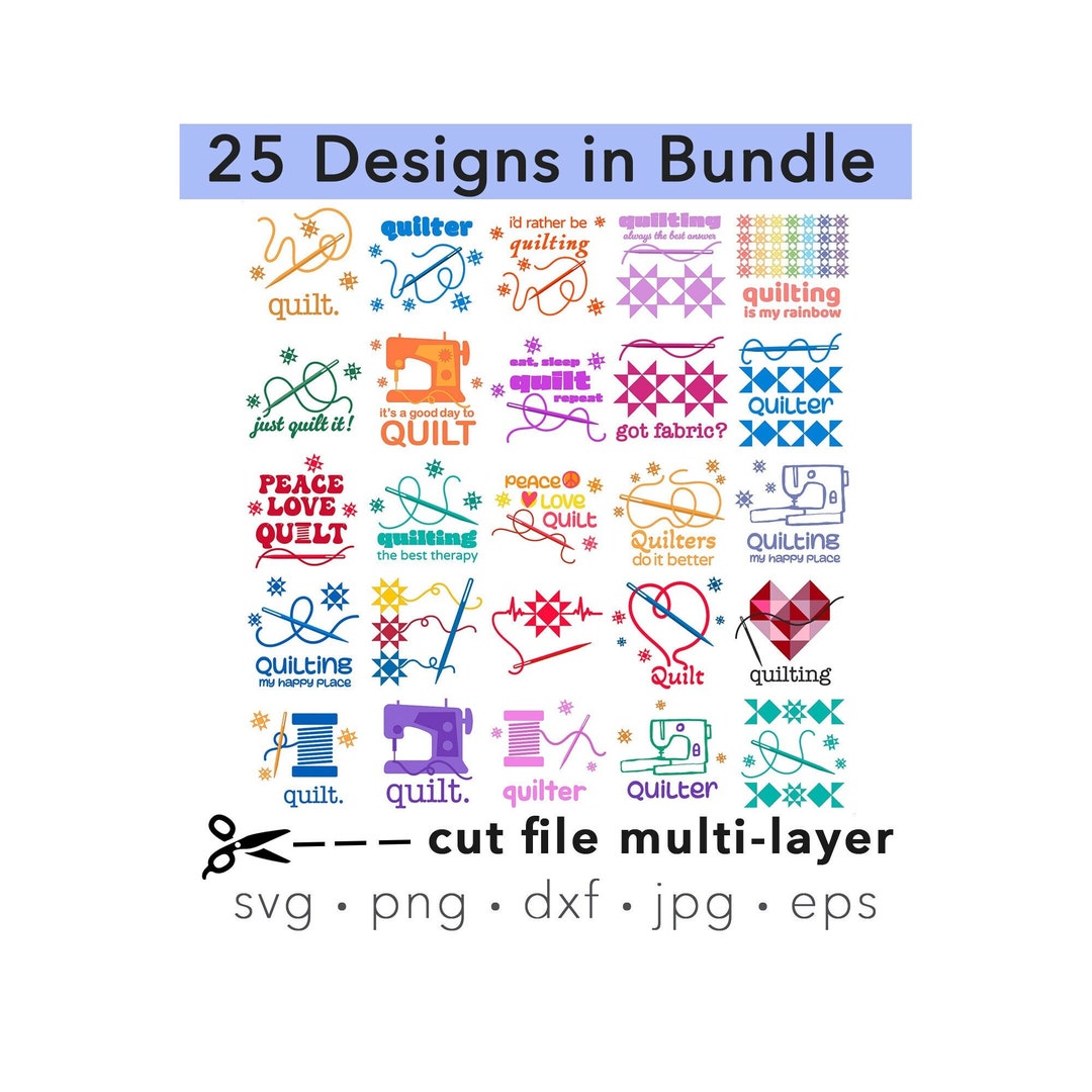Quilting Bundle Svg, Quilting Bundle Png, Hobby Craft, Clipart, Vector ...