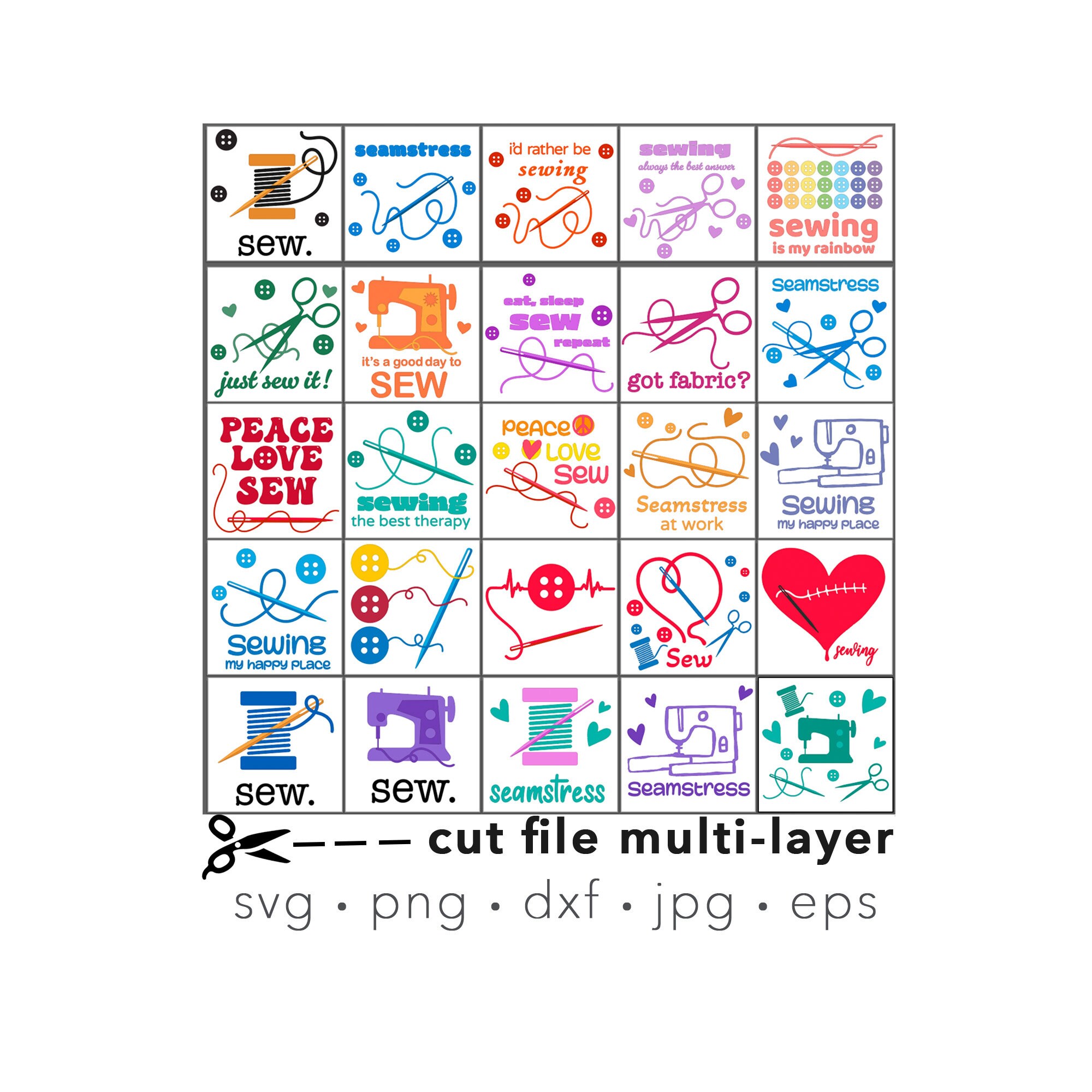 Sewing Bundle Svg, Sewing Bundle Png, Hobby Craft, Clipart, Vector Art ...