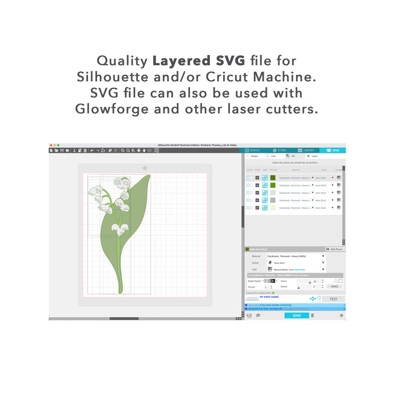 Lily of the Valley Svg, Birth Month Flower Svg, Layered Flower Svg ...