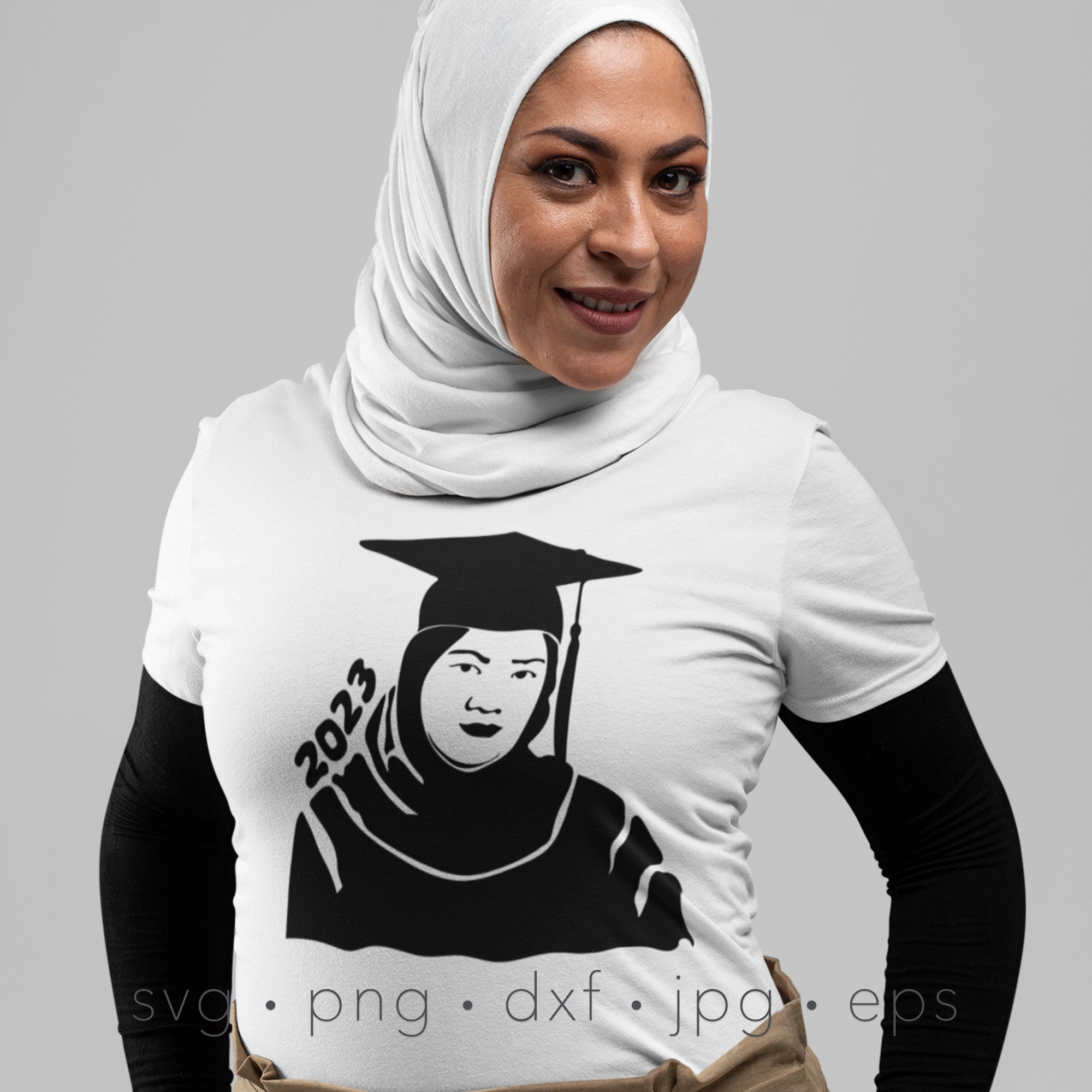 Hijab Graduation 2023 Svg, Muslim Graduation Svg, Hijab Png, Hijab Clip ...