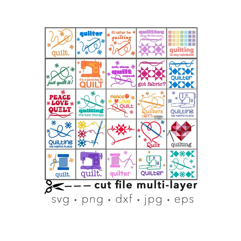 Quilting Bundle Svg, Quilting Bundle Png, Hobby Craft, Clipart, Vector ...