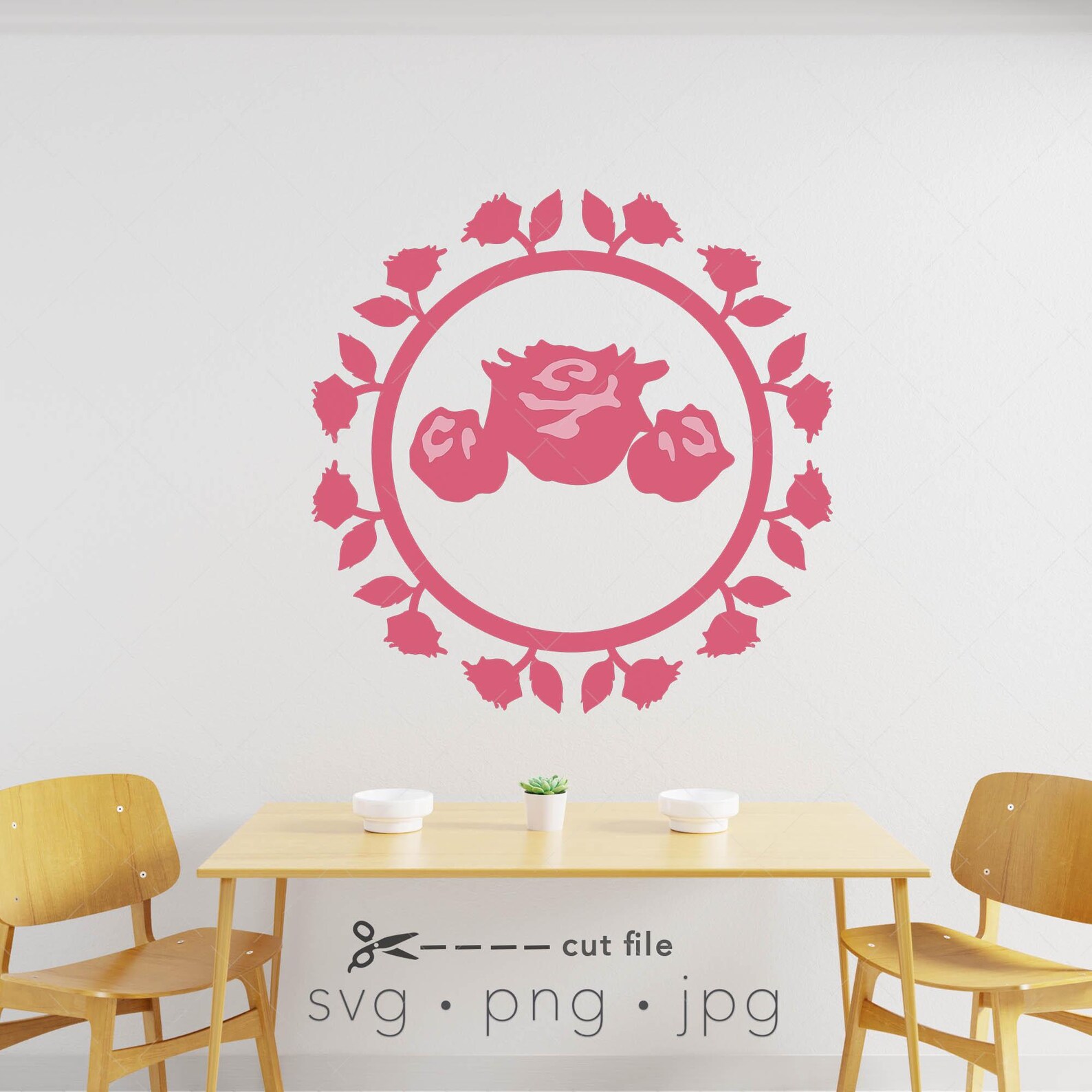 Rose Bundle SVG, Pink Rose Svg, Rose Cut File, Birth Flower Svg ...