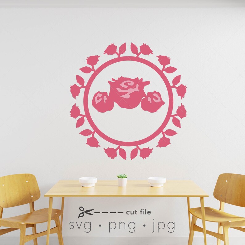 Rose Bundle SVG, Pink Rose Svg, Rose Cut File, Birth Flower Svg ...