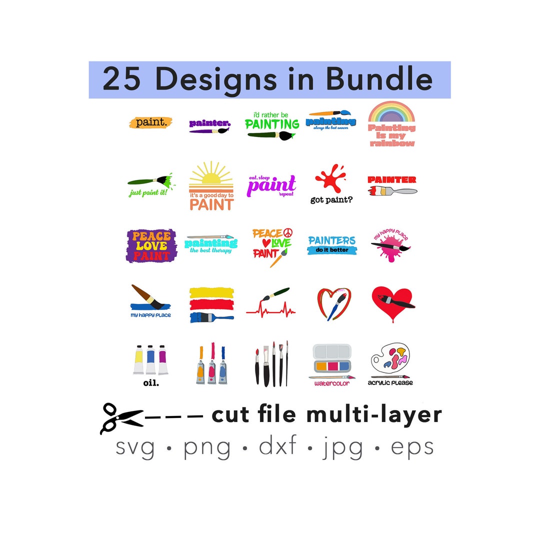 Painting Bundle Svg, Artis Bundle Png, Hobby Craft, Clipart, Vector Art ...