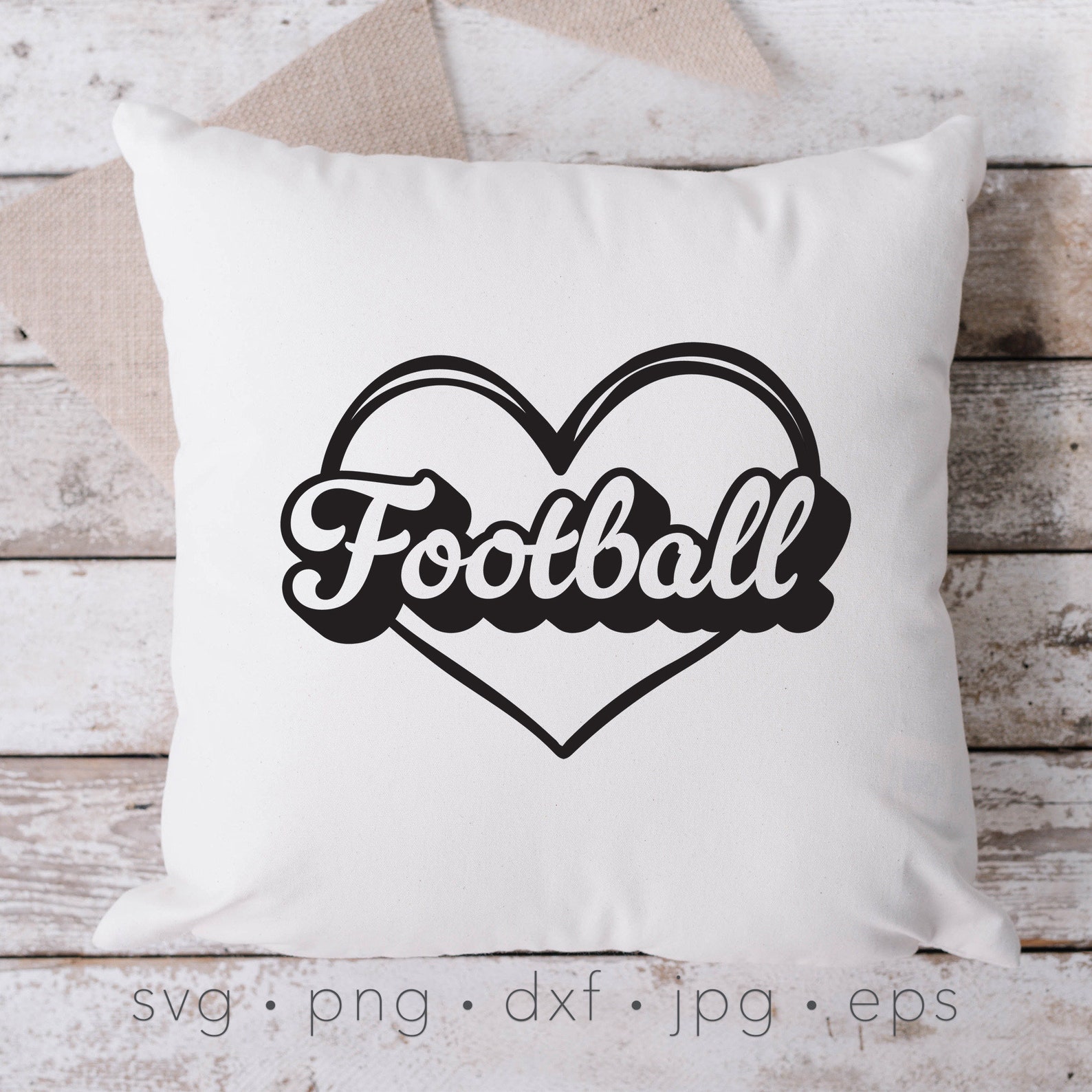 Football Svg, Football Heart Svg, Cute Football Png, Cricut and ...