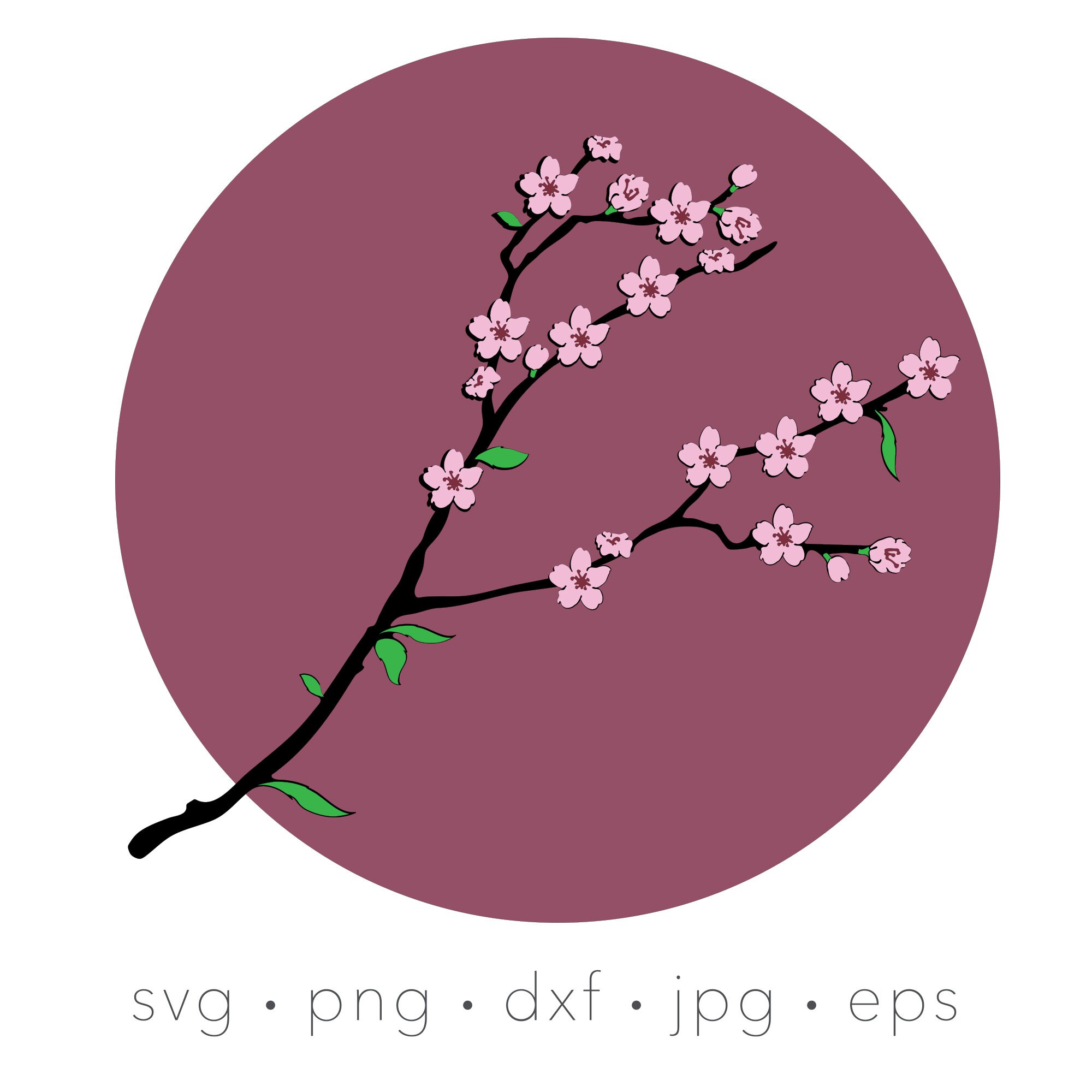Cherry Blossom Tree Svg, Sakura, Layered Flower Svg, Blossom, Cut File ...