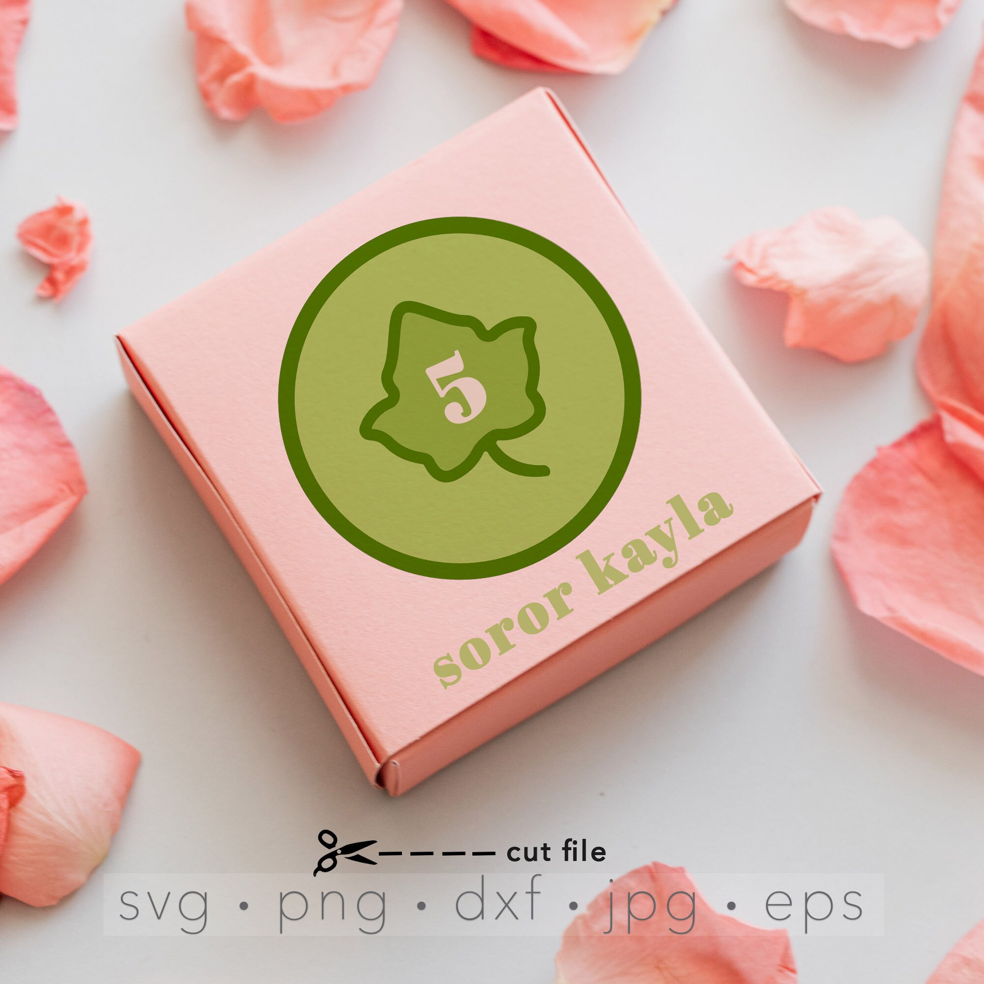 Ivy Leaf Bundle SVG, Ivy Leaves Svg, Pink and Green Sorority Png ...