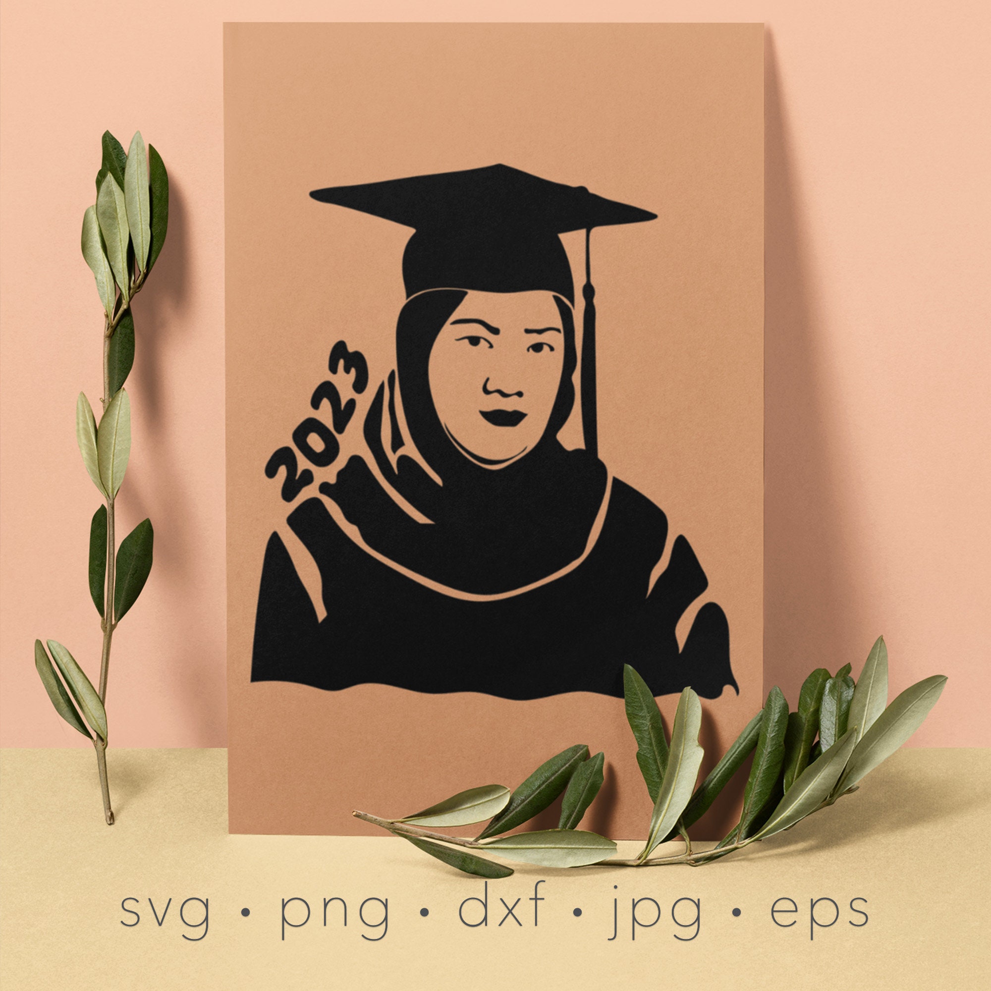 Hijab Graduation 2023 Svg, Muslim Graduation Svg, Hijab Png, Hijab Clip ...