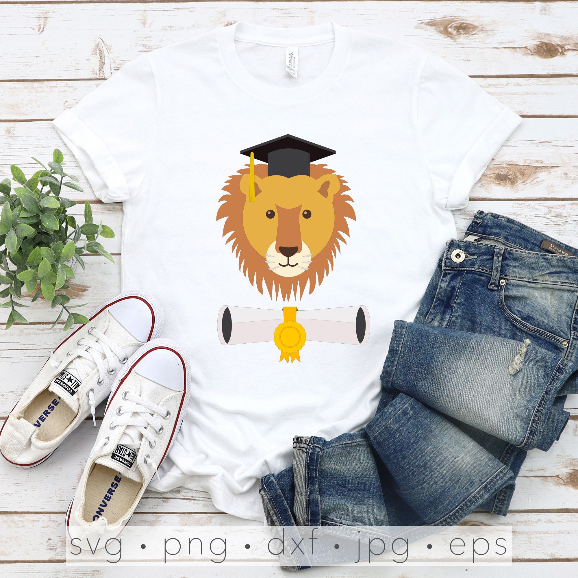 Graduation Svg Lion, Lion Svg, Lion Png, Lion, Graduation Cap Svg ...