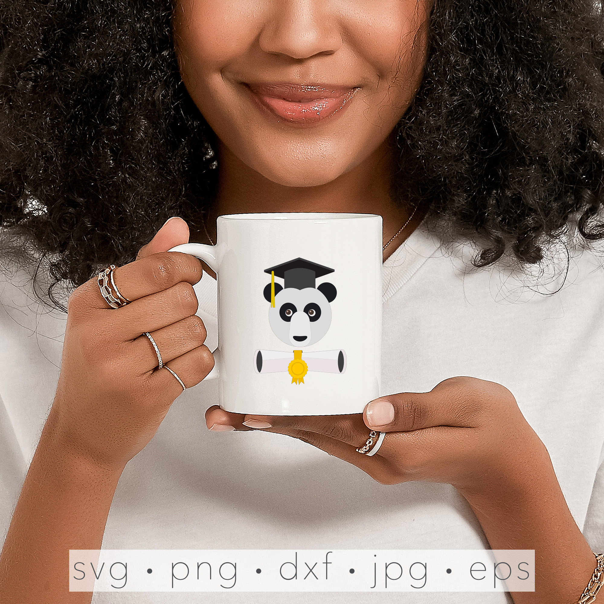 Graduation Svg Panda, Panda, Graduation Svg 2024, Graduation Cap Svg ...