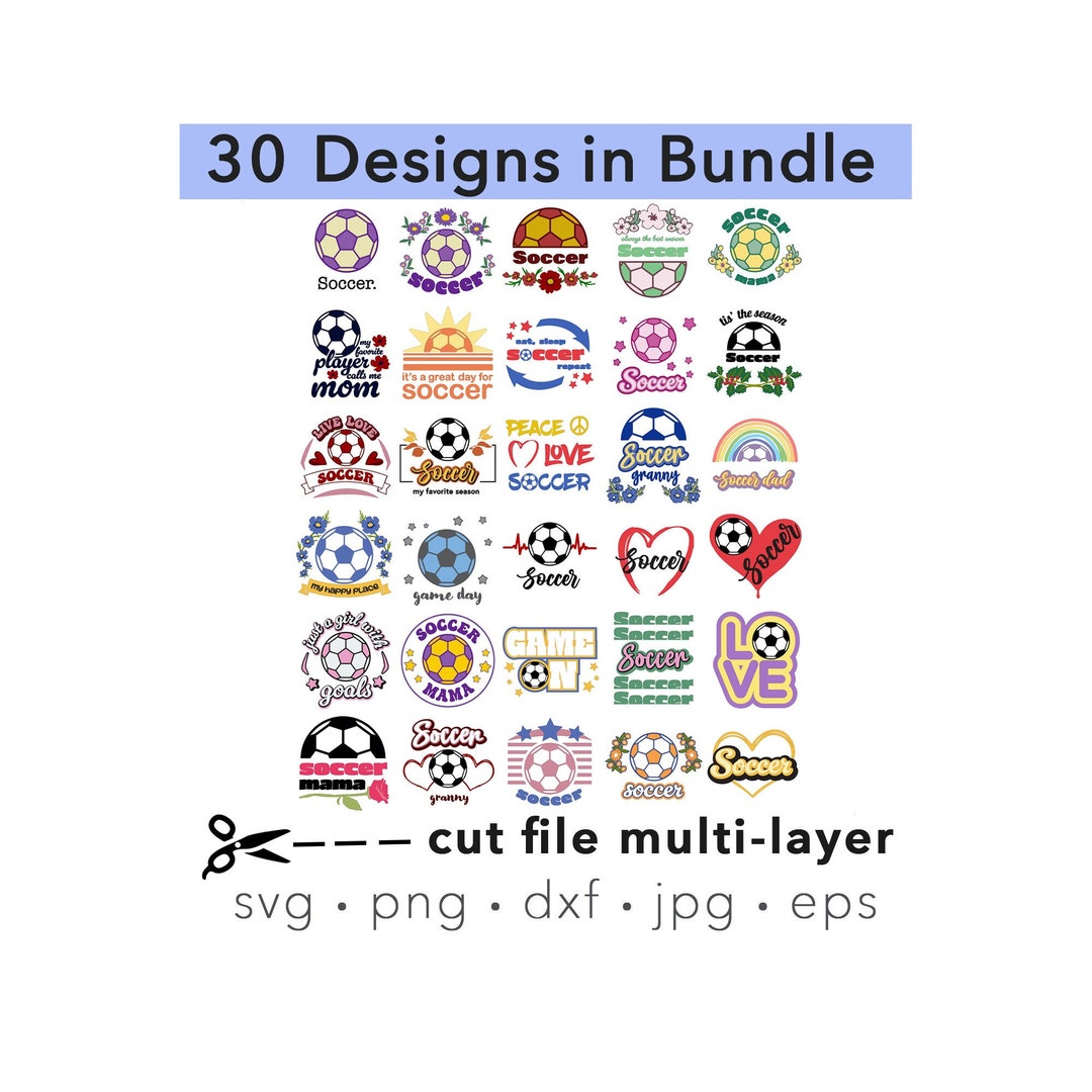 Soccer Bundle Svg, Soccer Bundle Png, Sports Clipart, Vector Art ...