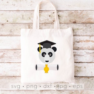 Graduation Svg Panda, Panda, Graduation Svg 2024, Graduation Cap Svg ...