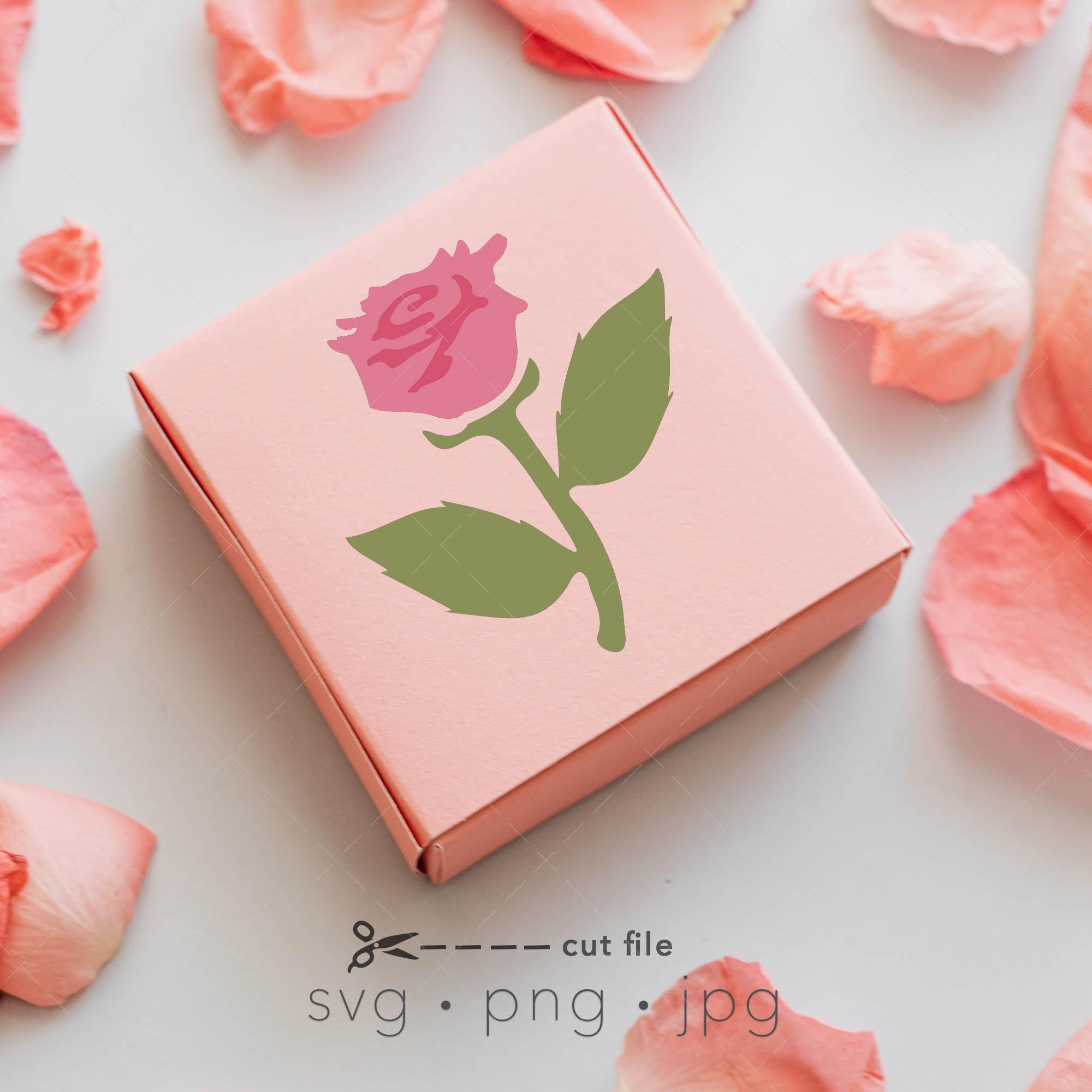 Rose Bundle SVG, Pink Rose Svg, Rose Cut File, Birth Flower Svg ...