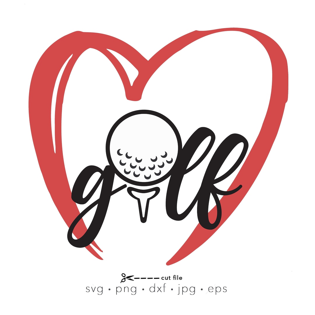 Golf Svg, Golf Png, Golf Heart Svg for Silhouette and Cricut Svg Design ...