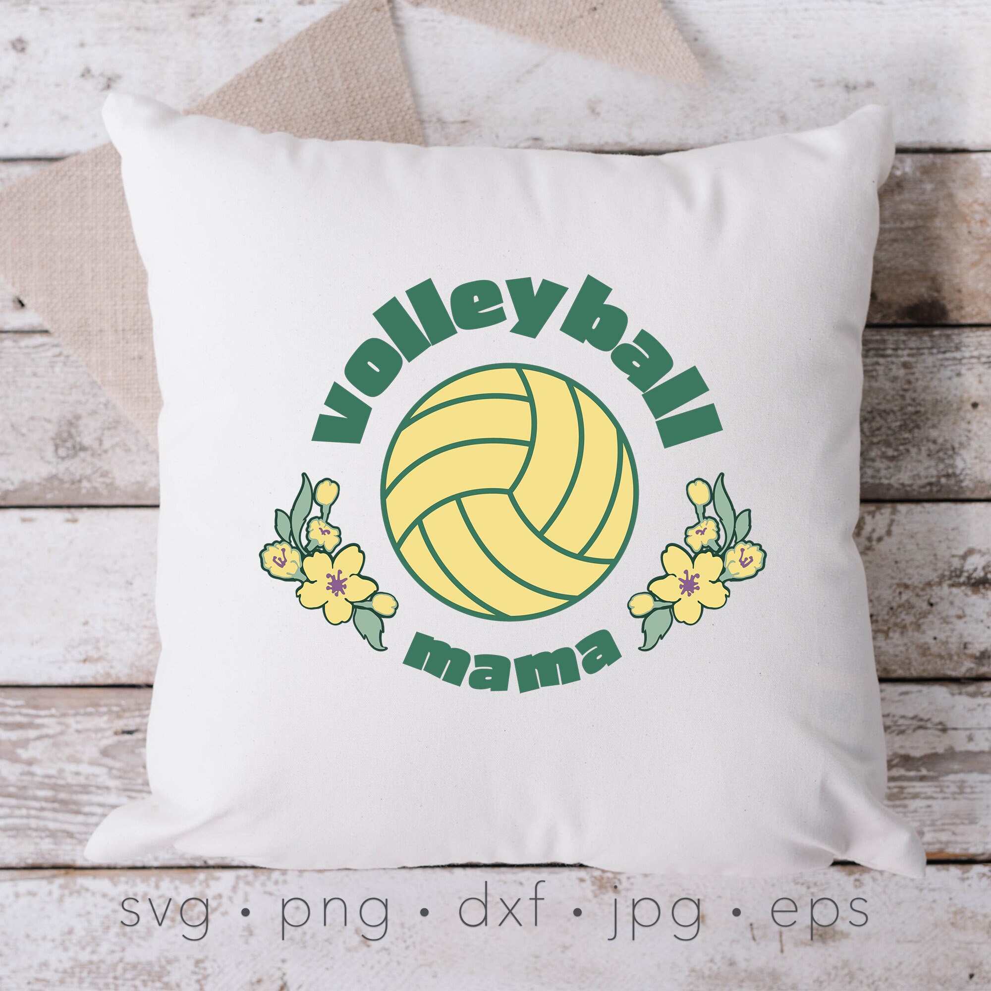 Volleyball Svg Volleyball Mama Flowers Png Sports Clipart - Etsy