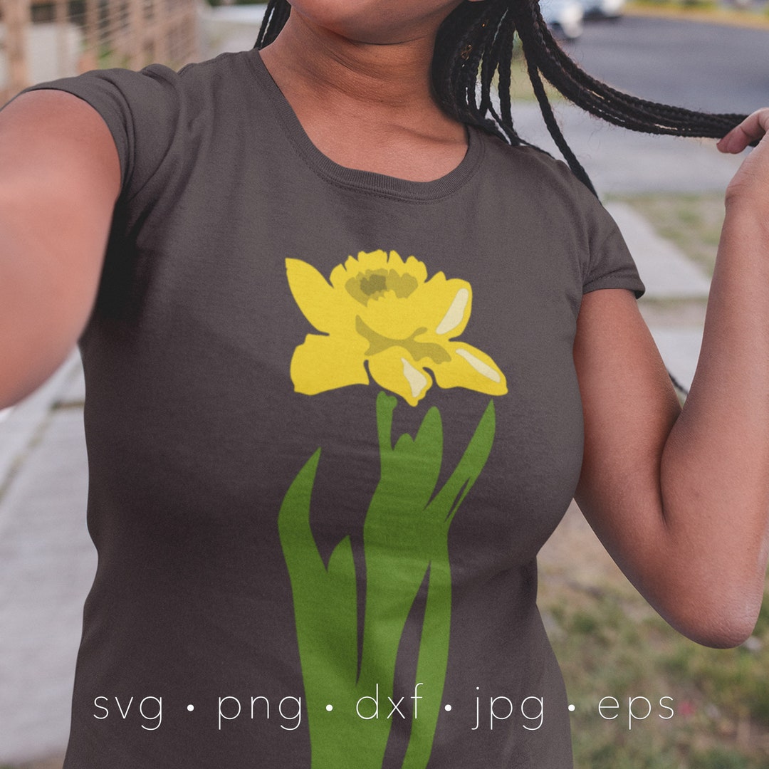 Daffodil Svg, Daffodil, Birth Flower Svg, Spring Svg, Silhouette Cut ...