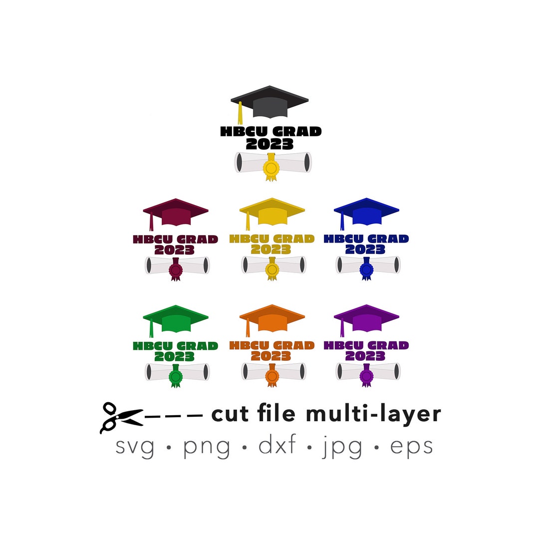 Graduation Svg, Graduation Cap, HBCU, Black College, Tassel and Diploma ...