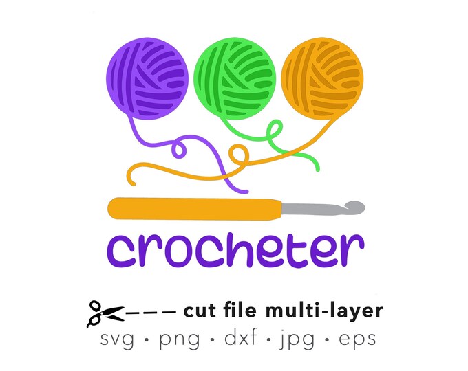 Ball of Yarn With Heart SVG File,crocheting Svg,crochet Hook SVG ...