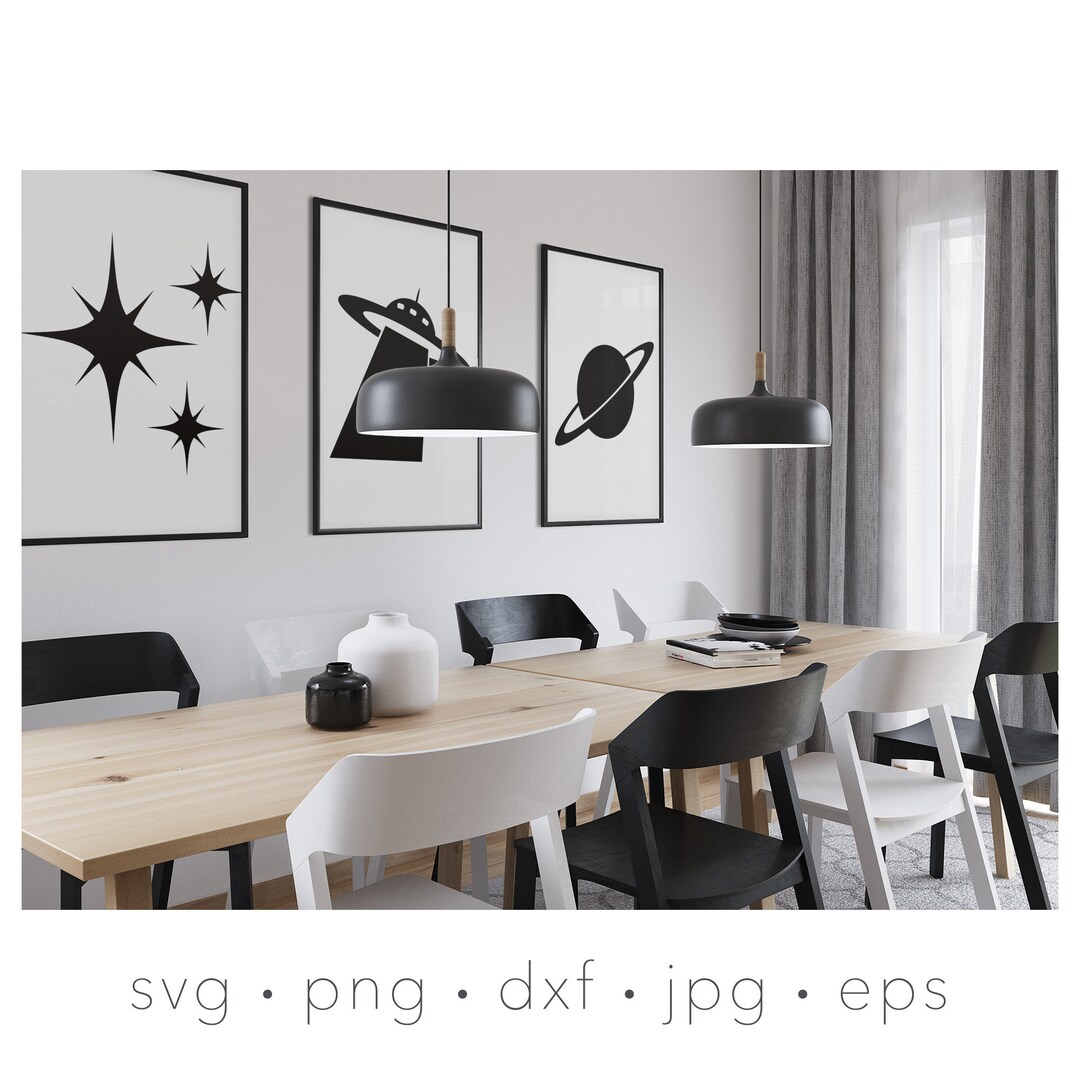 Space Svg, Rocket, Celestial Svg Bundle Vector Wall Art, Galaxy Planet ...