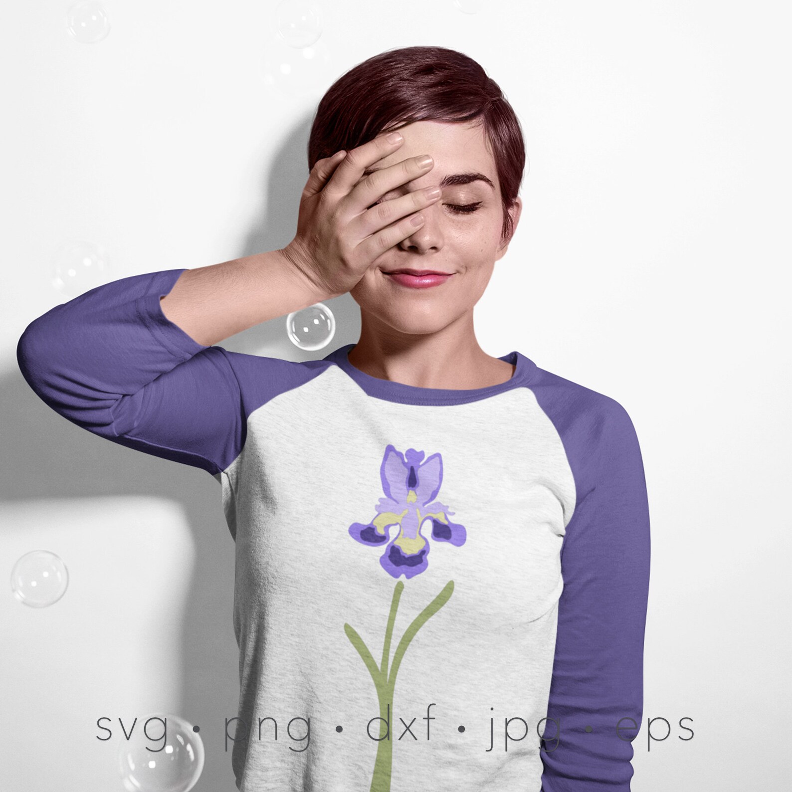 February Birth Flower Svg, Iris Birth Month Flower Svg, Silhouette File ...