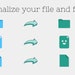 Rainbow Folder Icons for Mac and Windows Desktop Icons, Mac Desktop ...