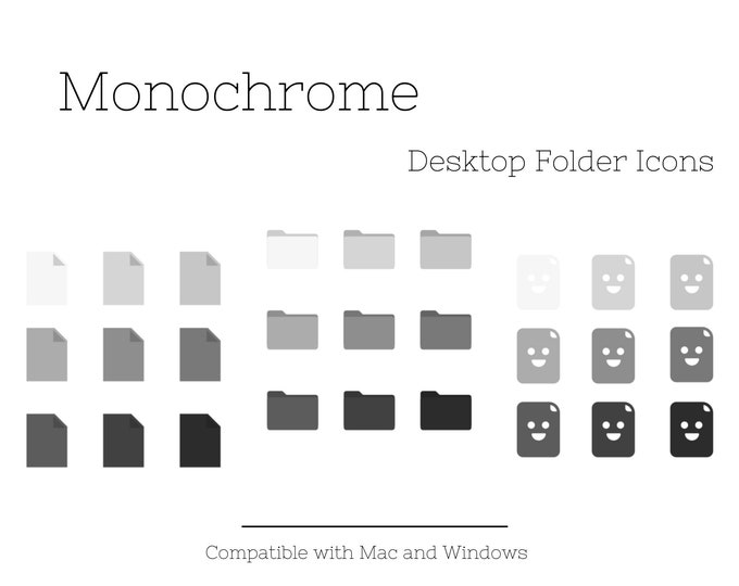Desktop Icons, Mac Folder Icons, Light Gray Wallpaper Desktop Organizer ...